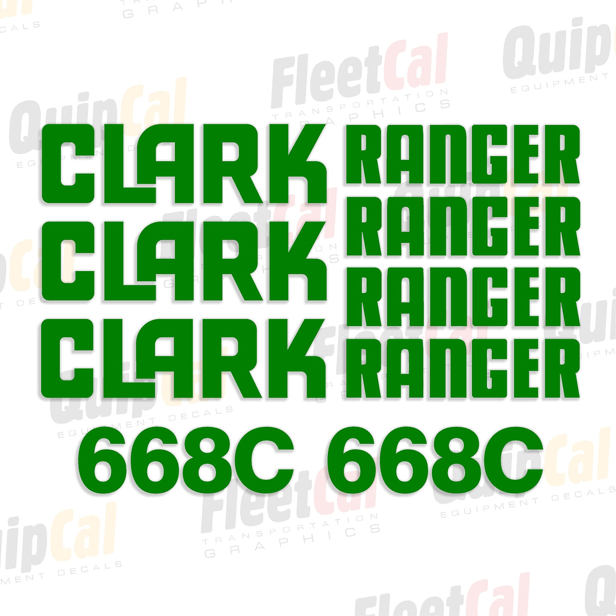 Clark Ranger 668C Grapple Skidder Carrier Marking Decal Set – Truck and ...