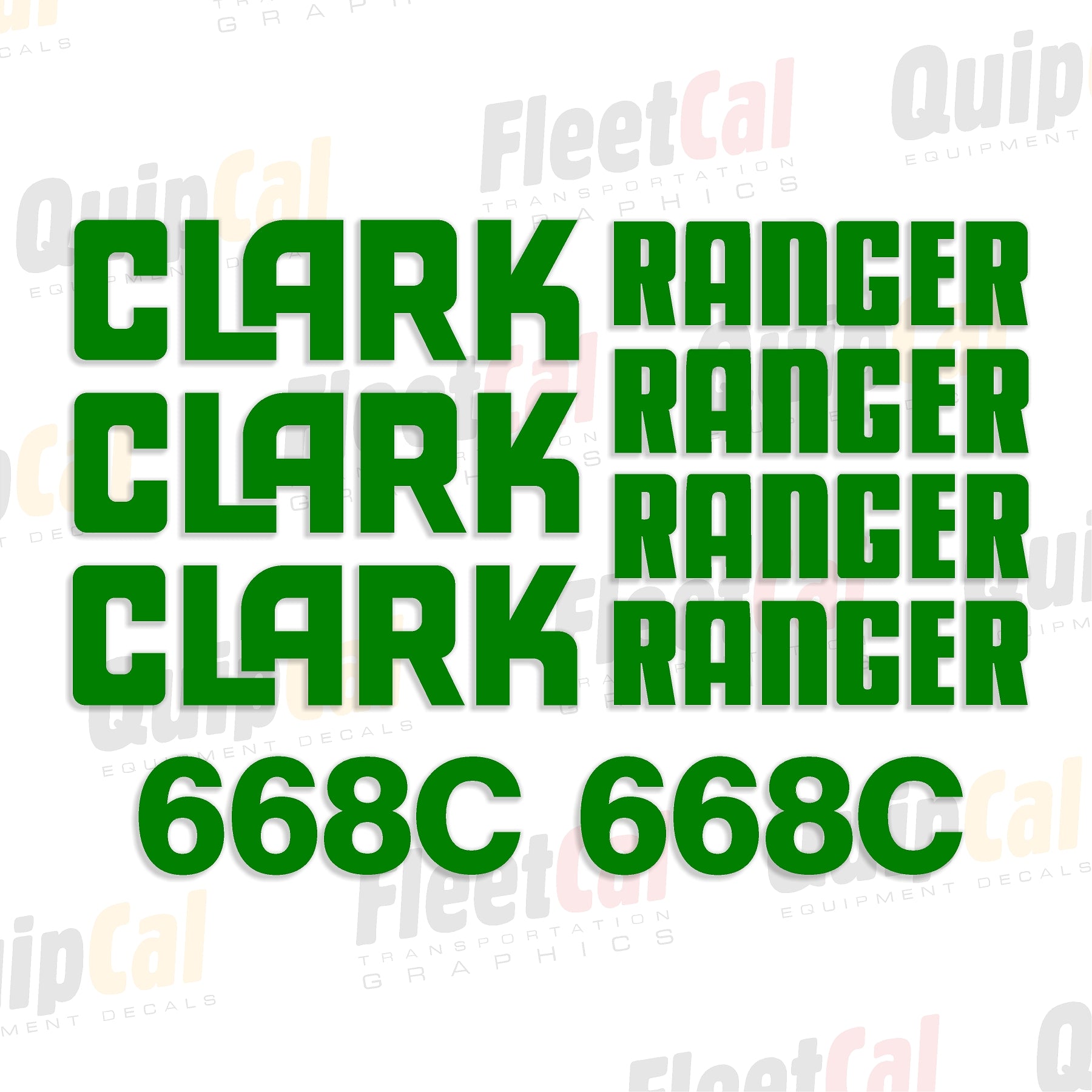 Clark Ranger 668C Grapple Skidder Carrier Marking Decal Set – Truck and ...