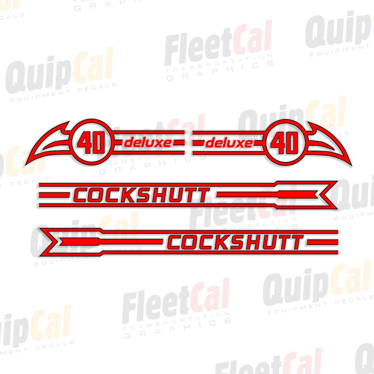Cockshutt 40 Deluxe Tractor Hood Stripe Marking Decal Set – Truck and ...