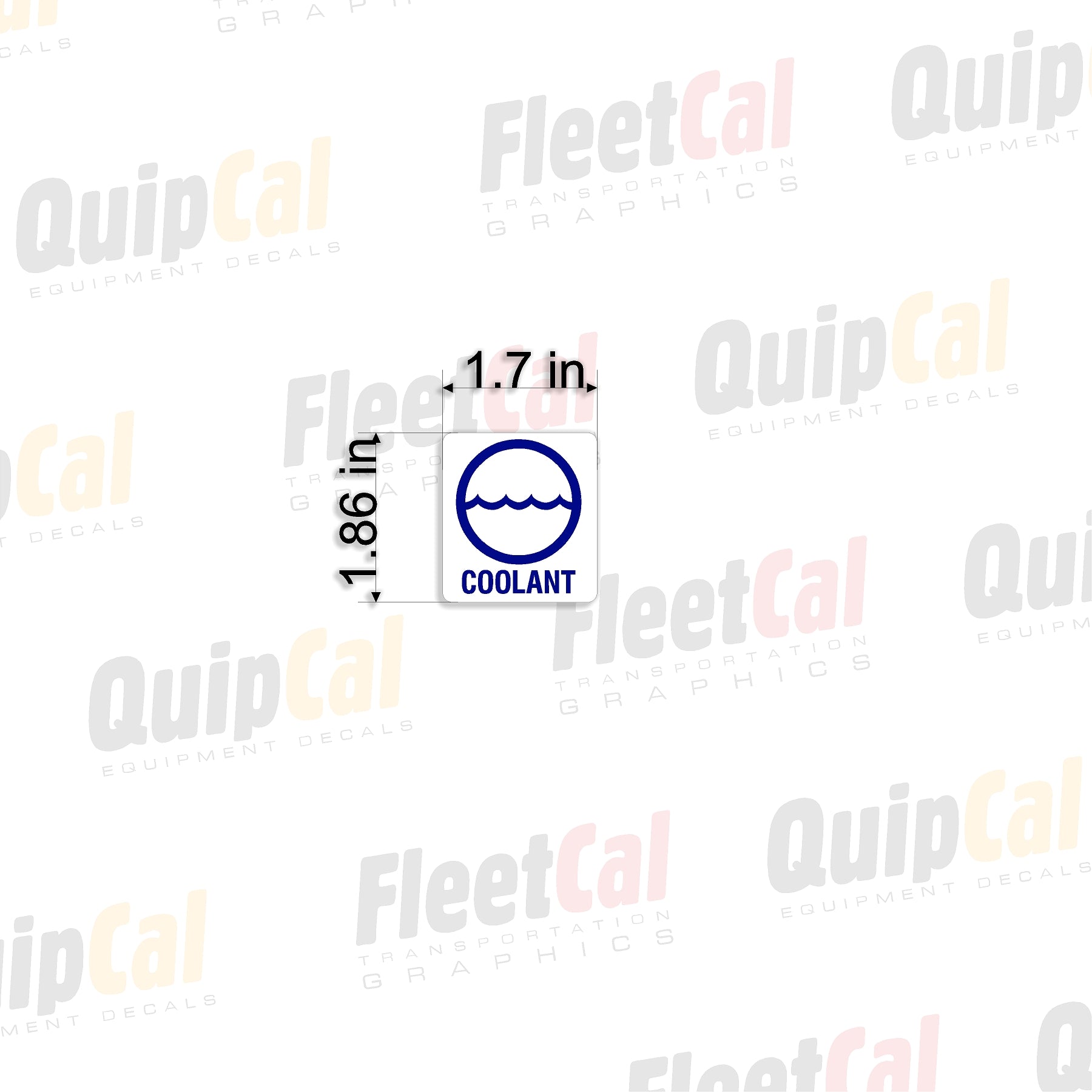Coolant 001 - Coolant Fill Location Decal – Truck and Equipment Decals