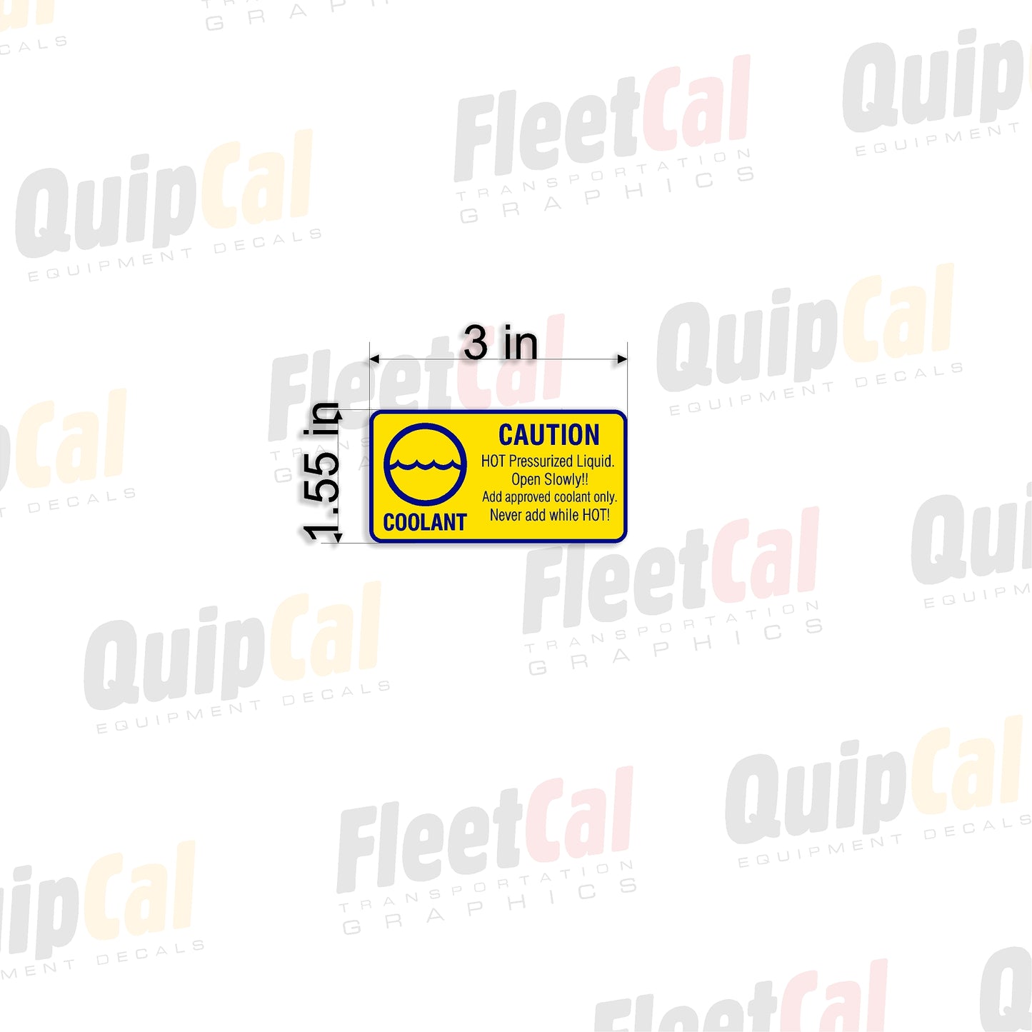 Coolant 002 - Hot Coolant Warning – Truck and Equipment Decals