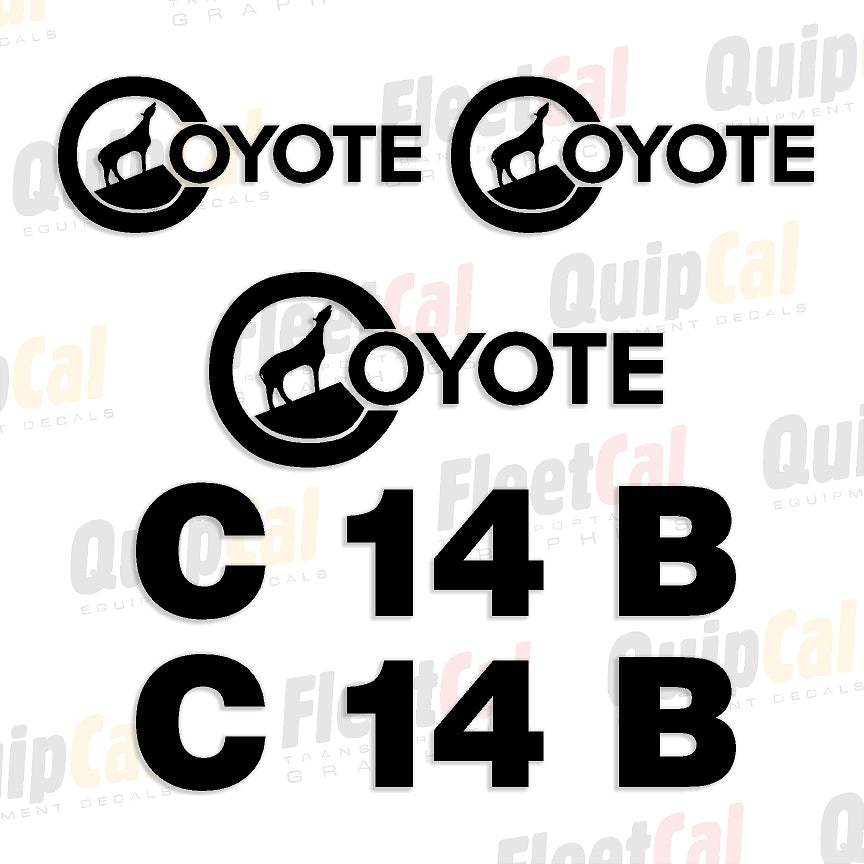 Coyote C14B Wheel Loader Marking Decal Set – Truck and Equipment Decals