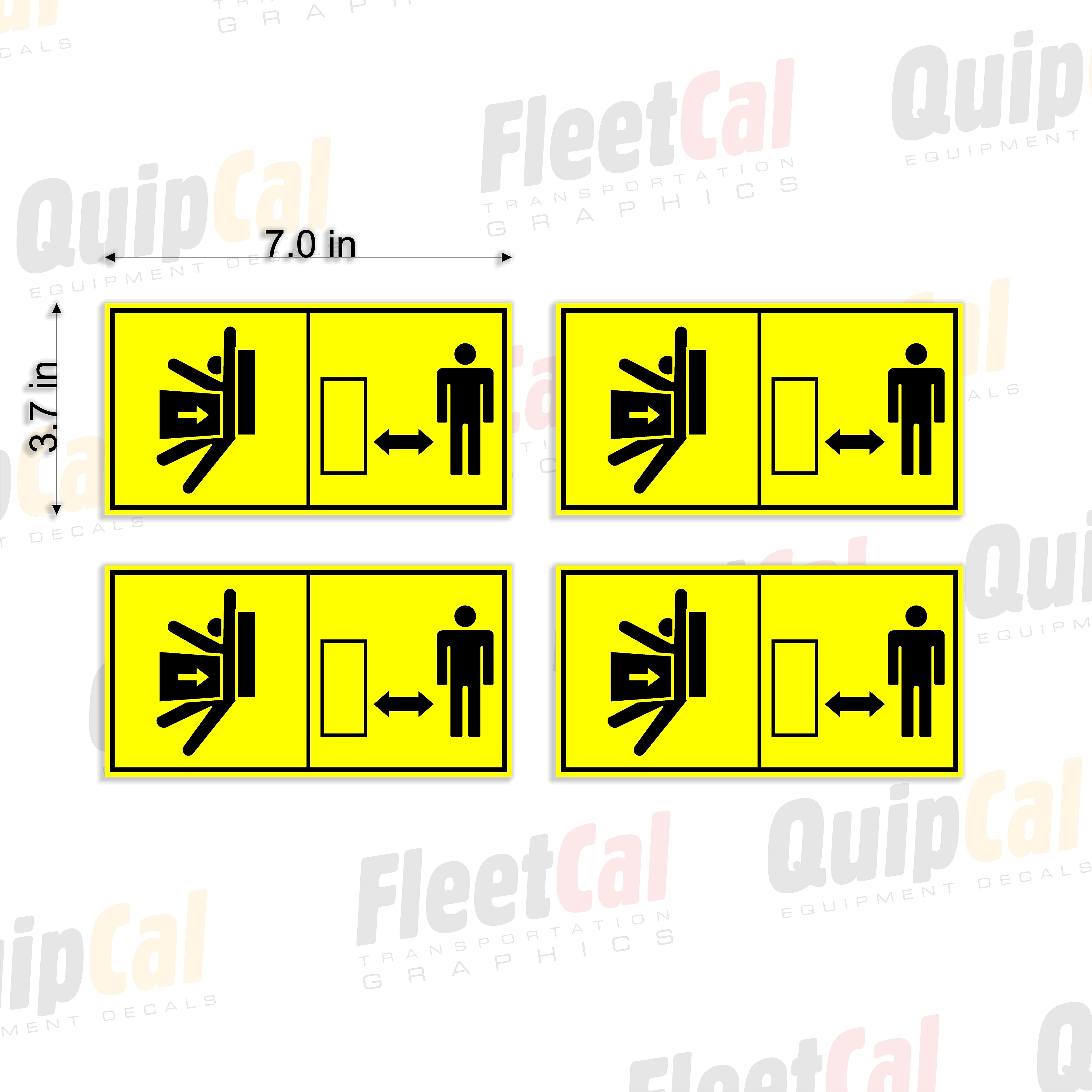 Crush Hazard - Entrapment Hazard Decal - 001 (QTY 4) – Truck and ...