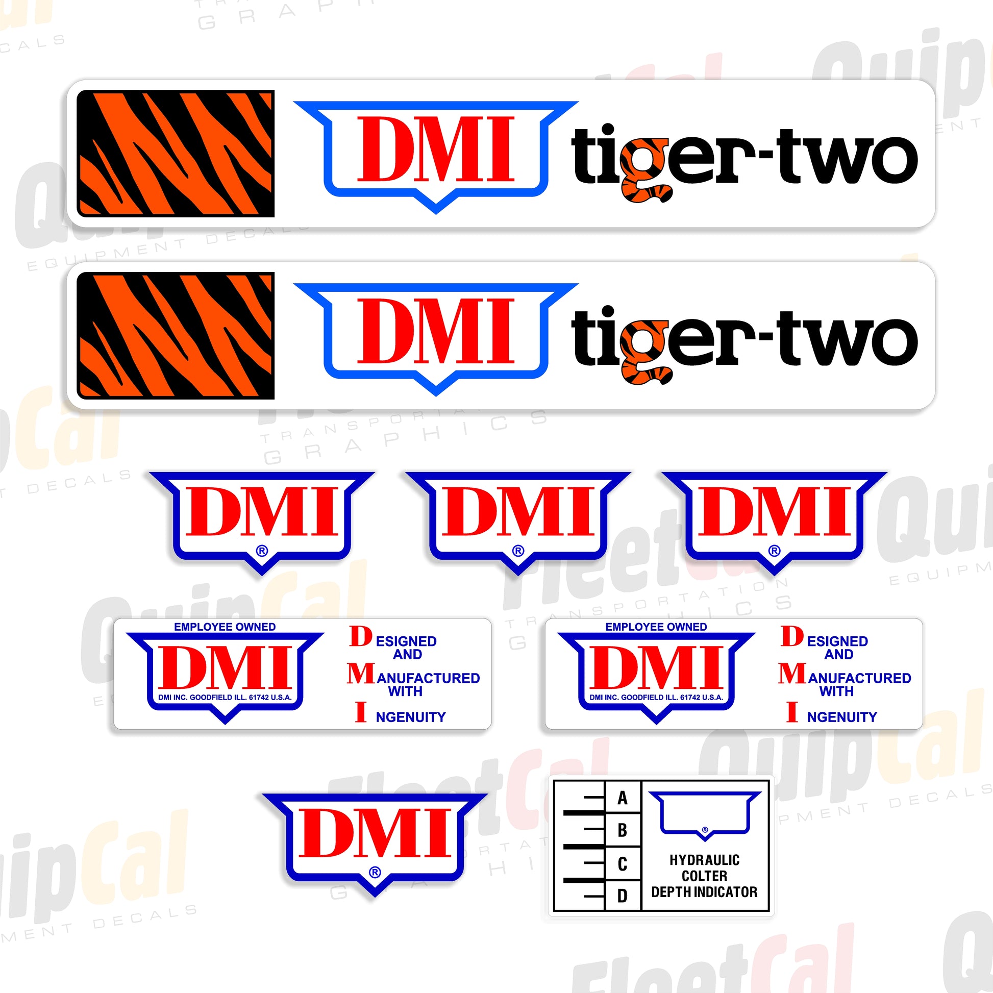 DMI Tiger Two Chisel Plow Marking Decal Set – Truck and Equipment Decals