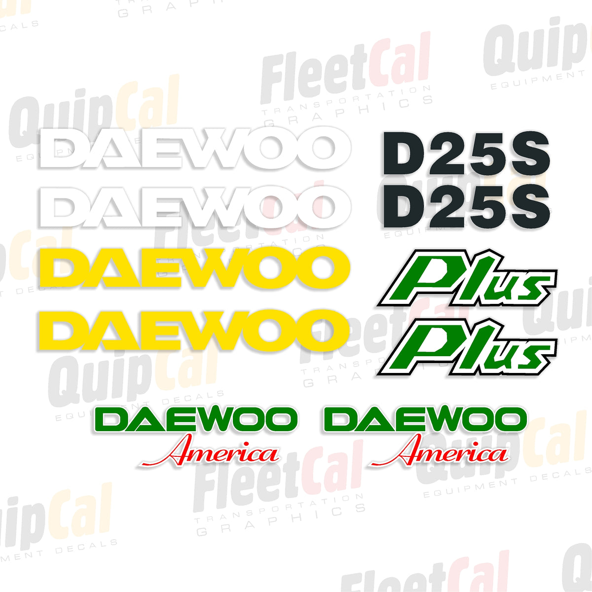 Daewoo D25S Plus Forklift Marking Decal Set – Truck and Equipment Decals
