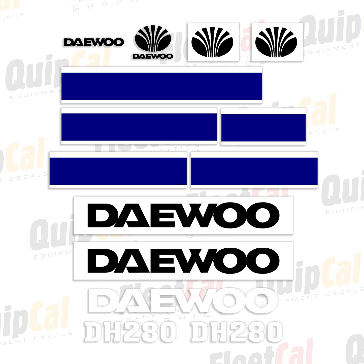 Daewoo DH280 Excavator Marking Decal Set – Truck and Equipment Decals