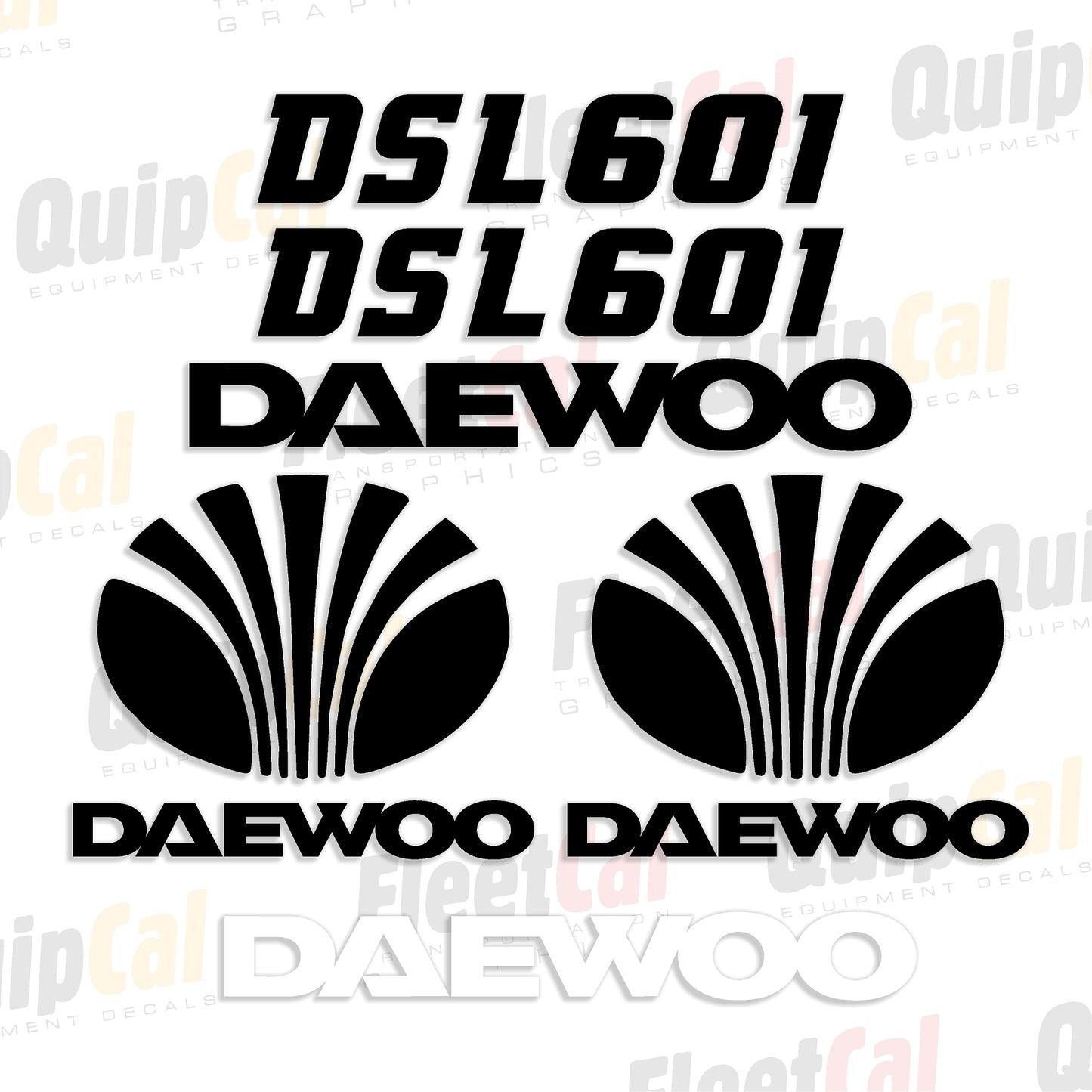 Daewoo DSL601 Skid Loader Marking Decal Set – Truck and Equipment Decals