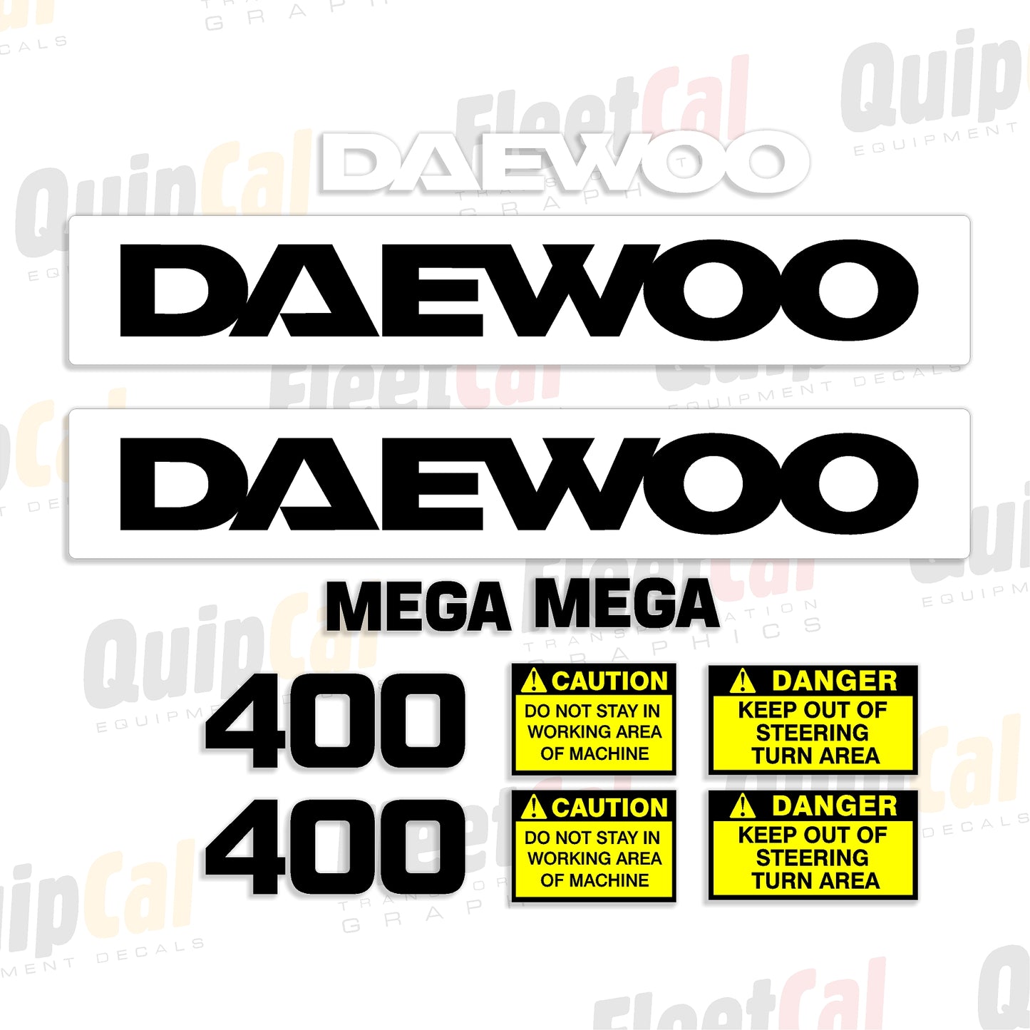 Daewoo Mega 400 Early Model Wheel Loader Marking Decal Set – Truck and ...