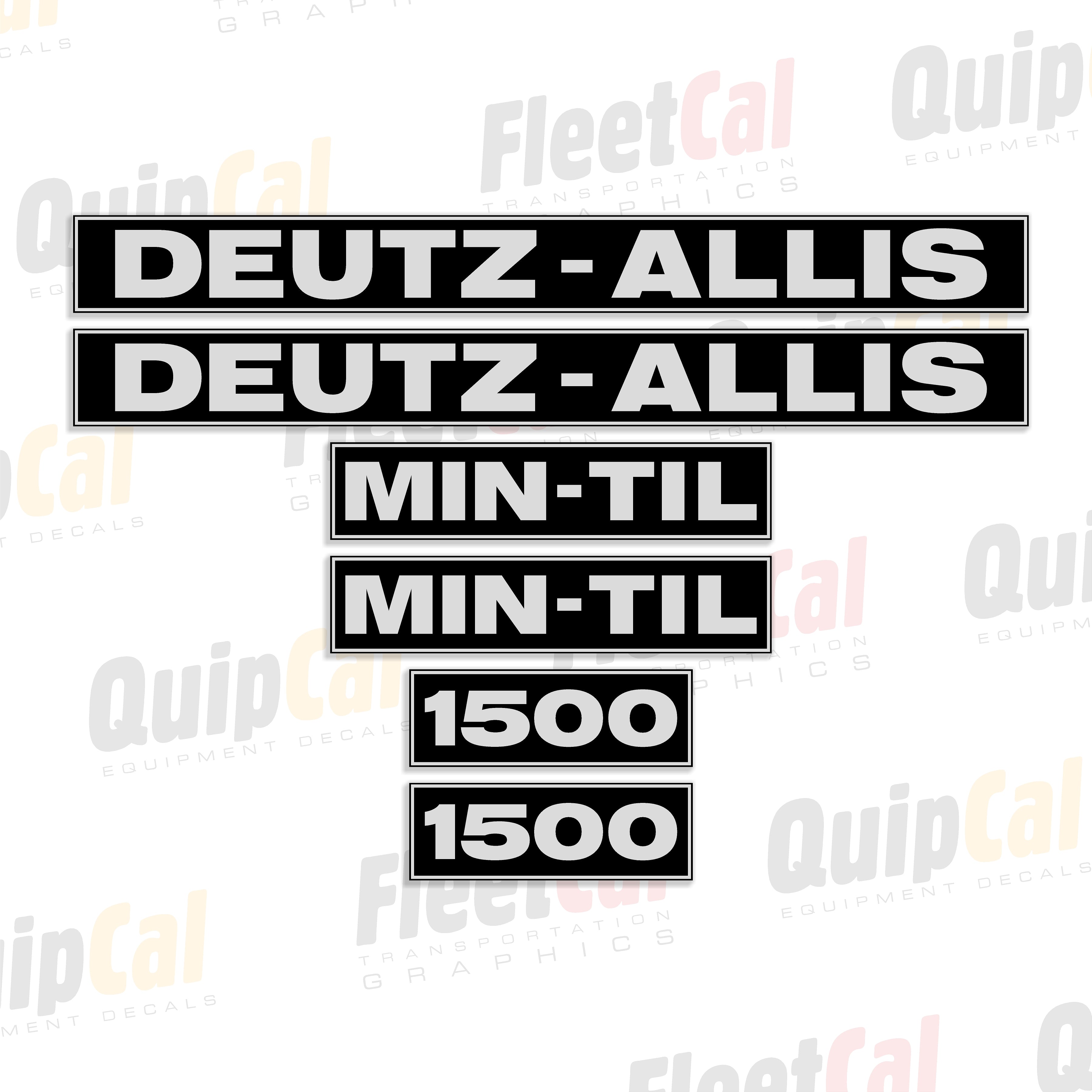 Deutz-Allis 1500 Min-Til Chisel Plow Marking Decal Set – Truck and ...
