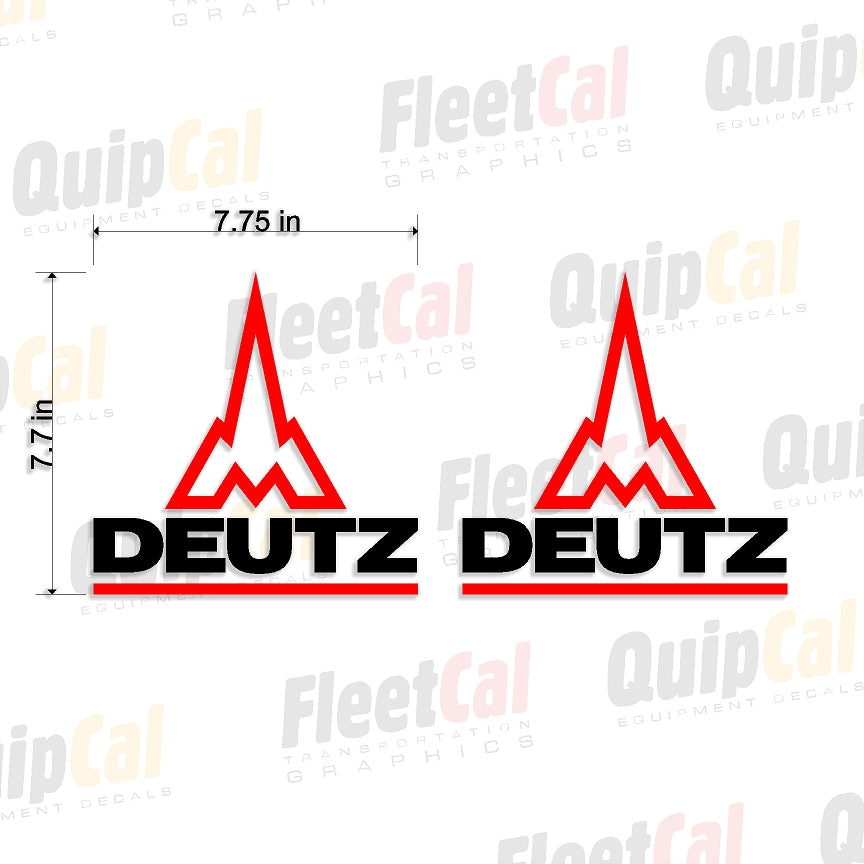 Deutz Diesel Logo Decals (1 PAIR) – Truck and Equipment Decals