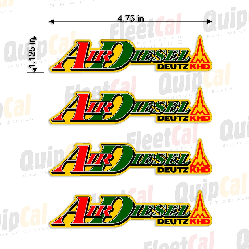 Deutz KHD Air Diesel Decals (QTY 4) – Truck and Equipment Decals