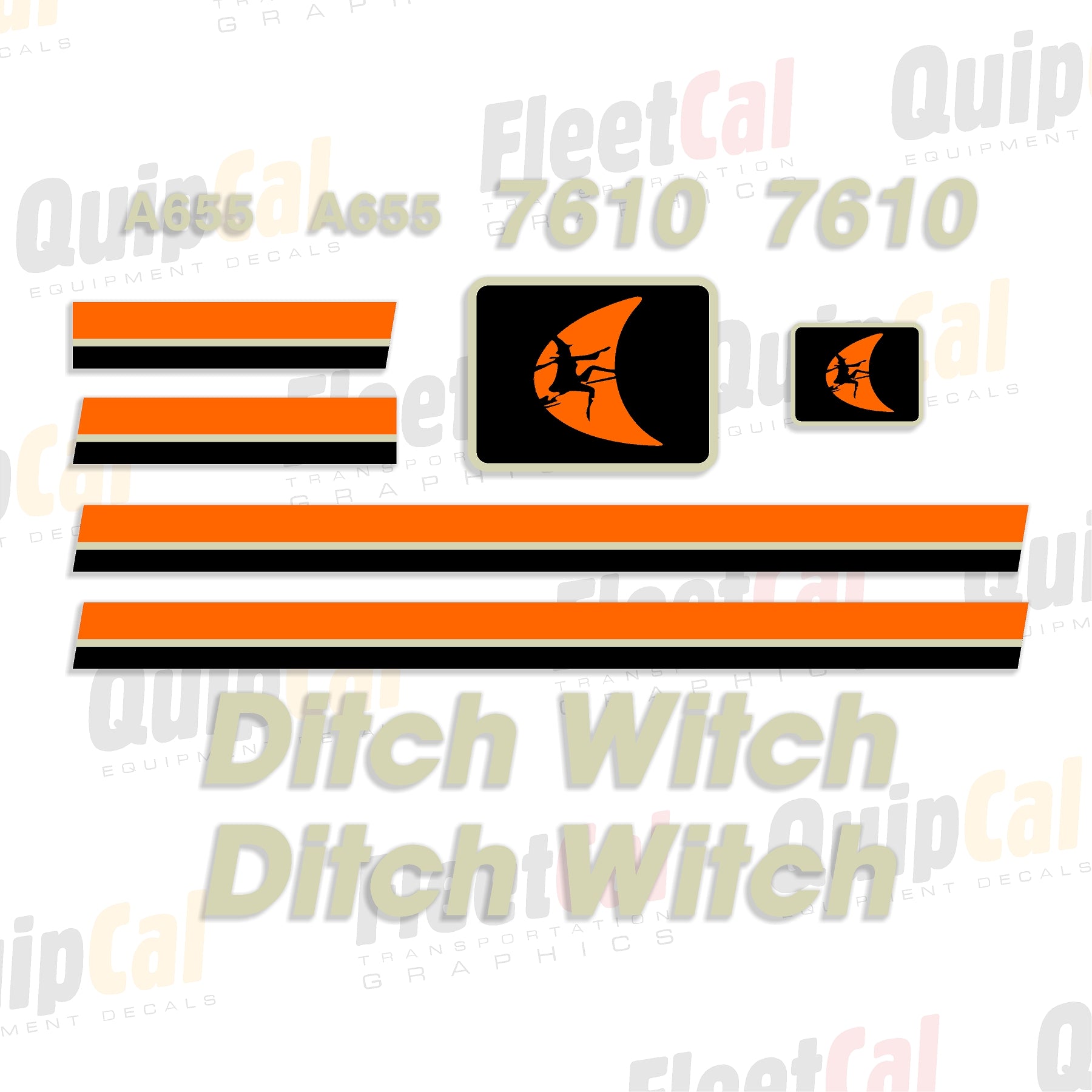 Ditch Witch 7610 Decal Set – Truck and Equipment Decals