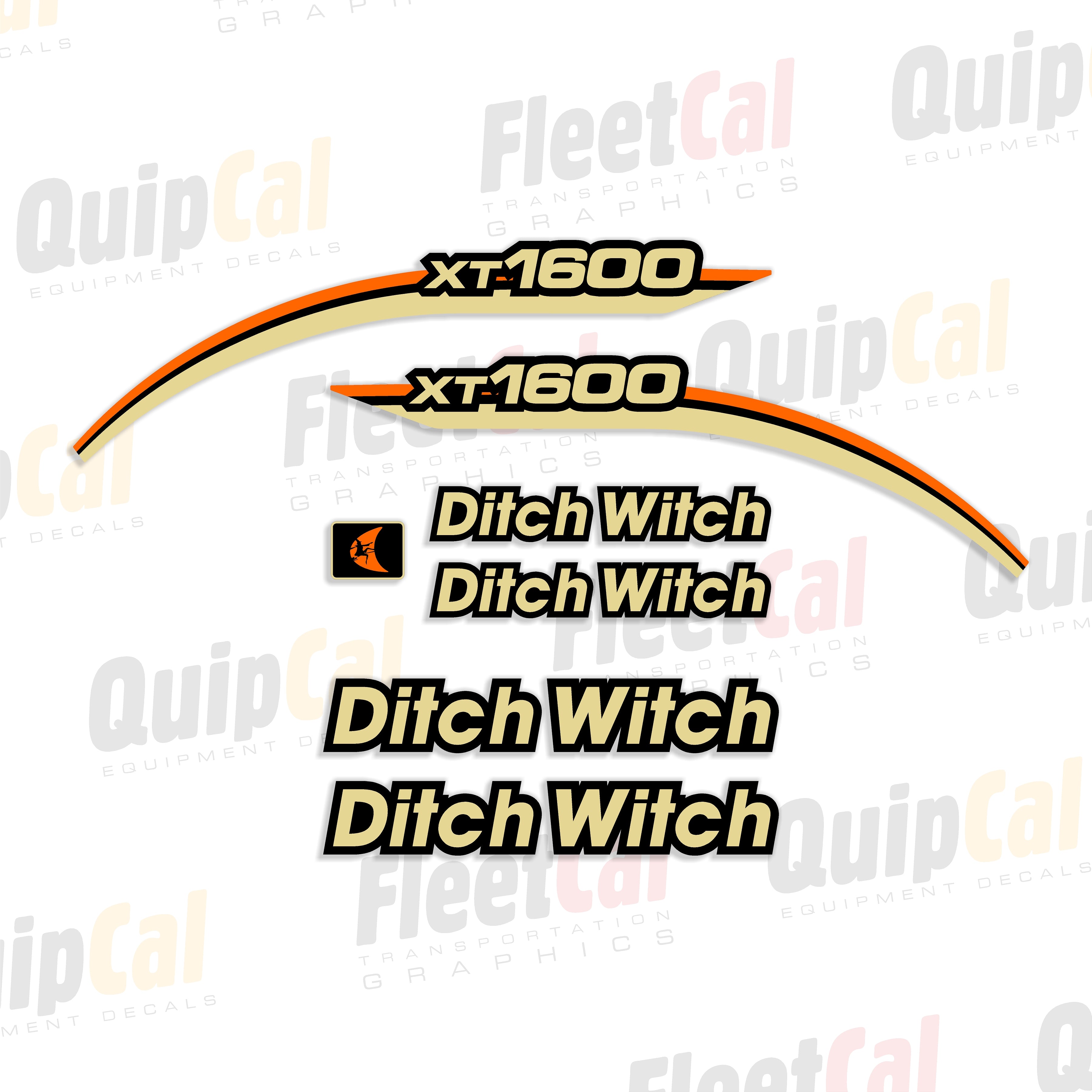 Ditch Witch XT1600 Crawler Backhoe Marking Decal Set – Truck and ...