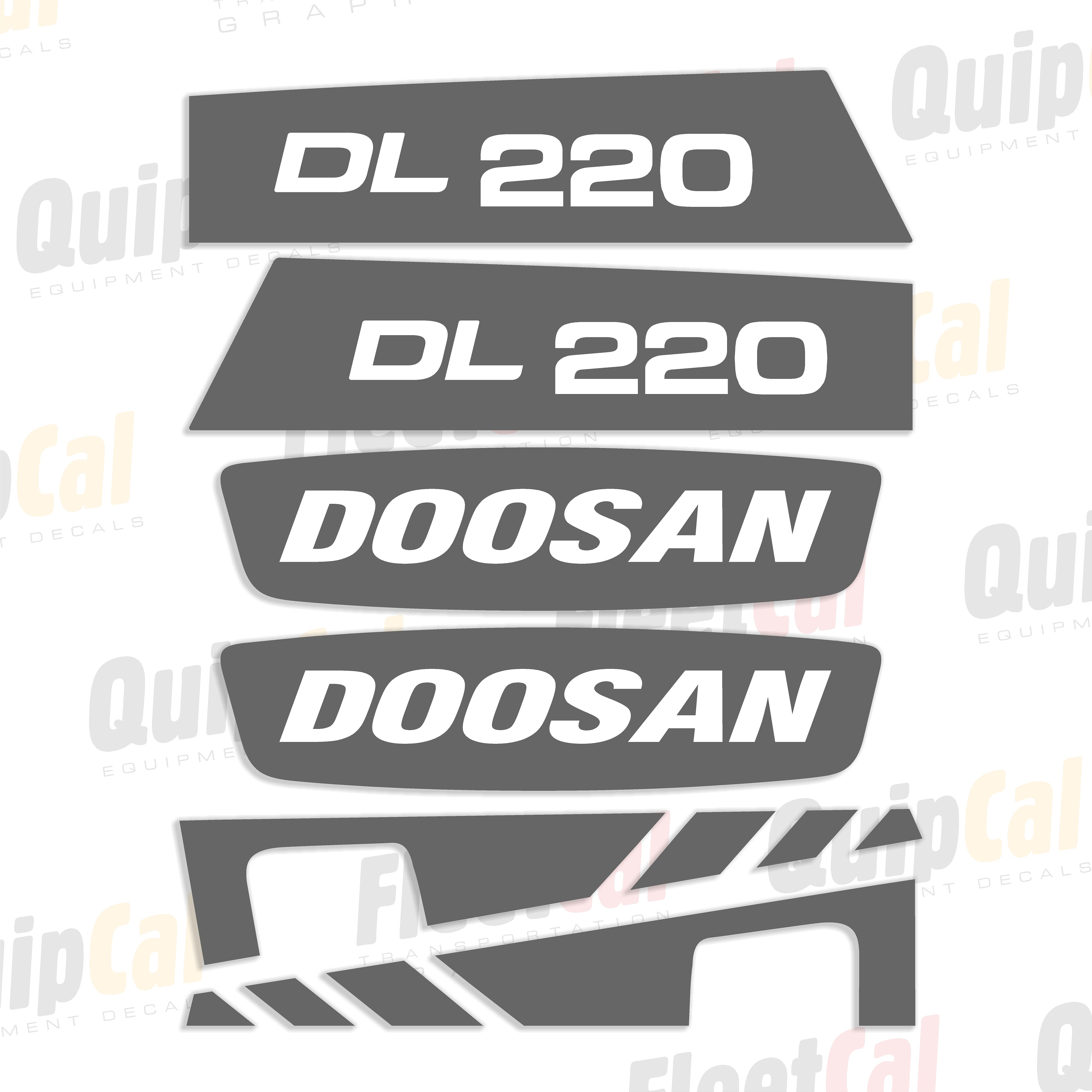 Doosan DL220-3 Wheel Loader Marking Decal Set – Truck and Equipment Decals