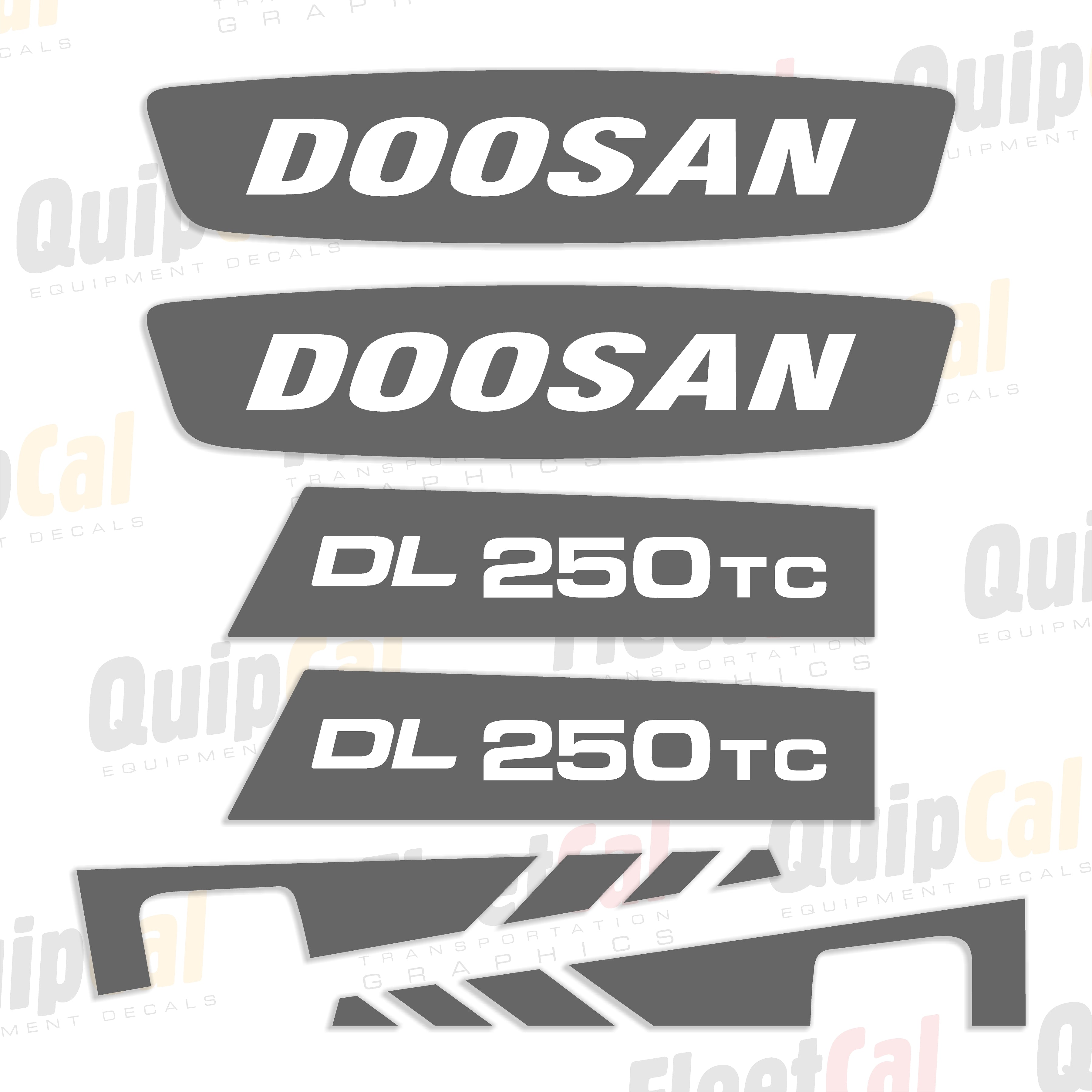 Doosan DL250TC-3 Wheel Loader Marking Decal Set – Truck and Equipment ...