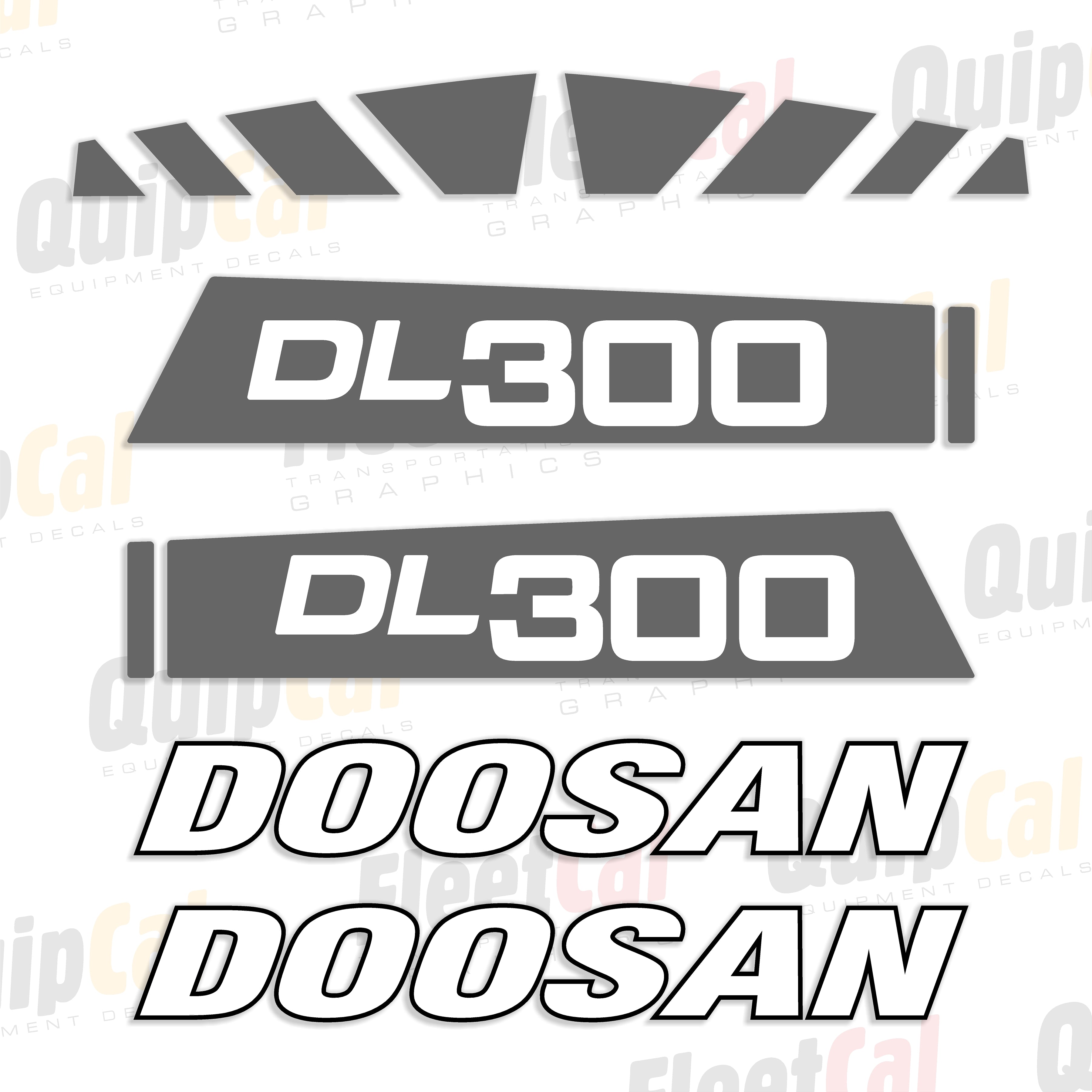 Doosan DL300 Wheel Loader Marking Decal Set – Truck and Equipment Decals
