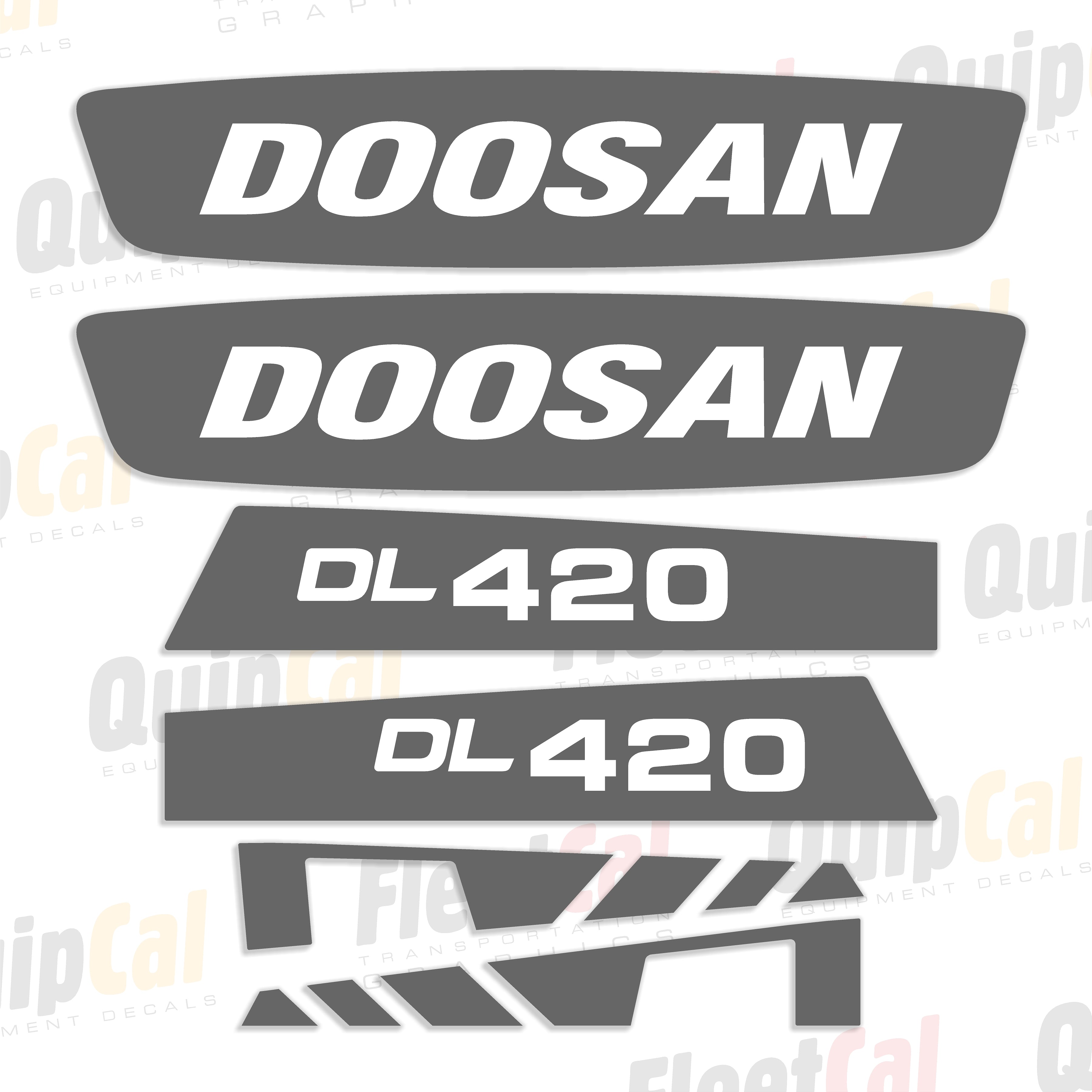 Doosan DL420-3 Wheel Loader Marking Decal Set – Truck and Equipment Decals