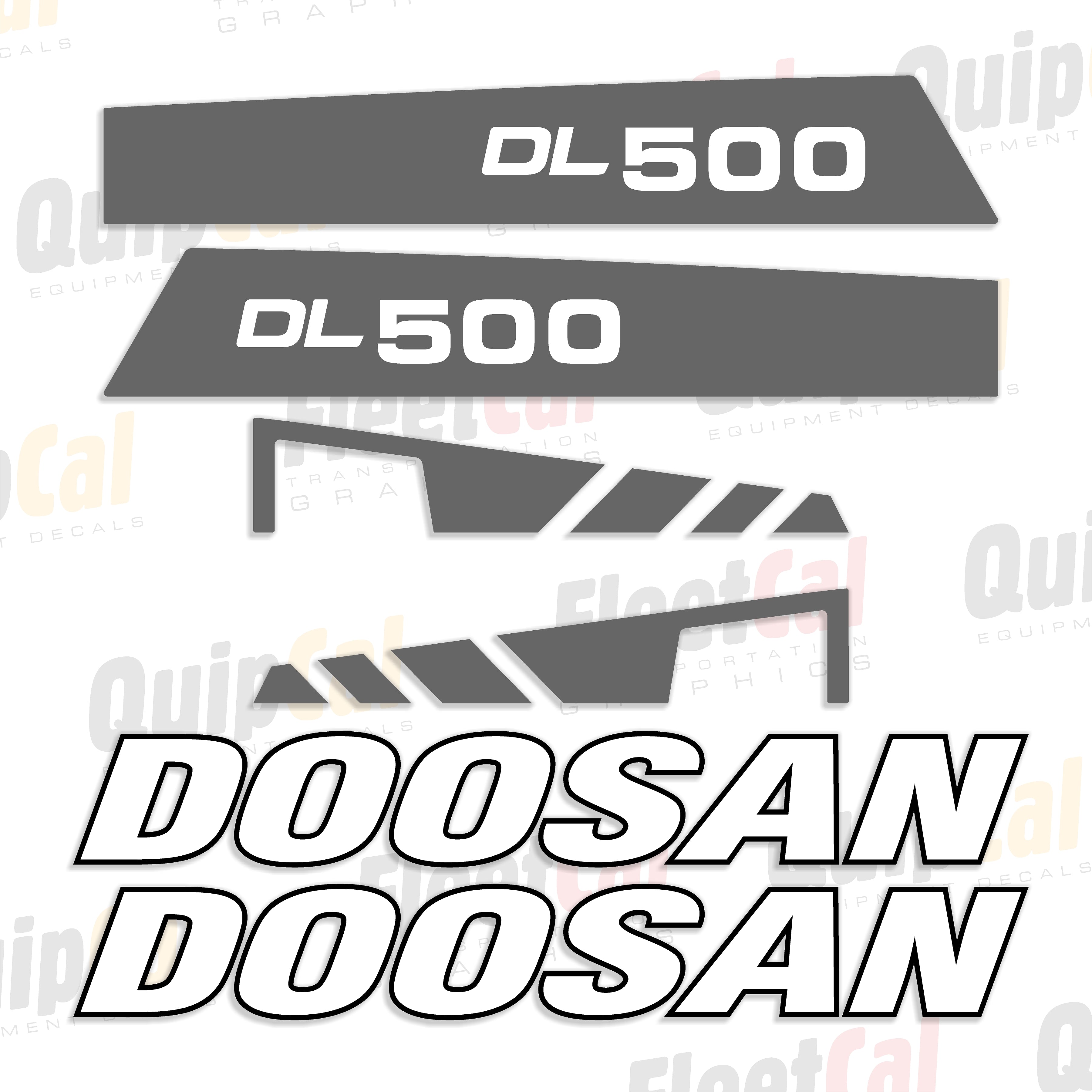Doosan DL500 Wheel Loader Marking Decal Set – Truck and Equipment Decals