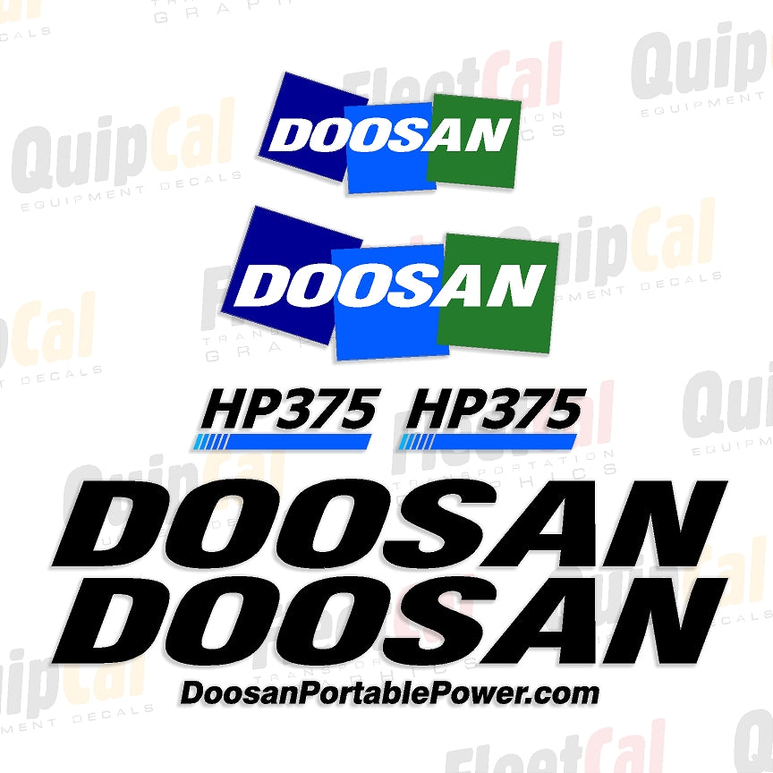 Doosan HP375 Air Compressor Marking Decal Set – Truck and Equipment Decals