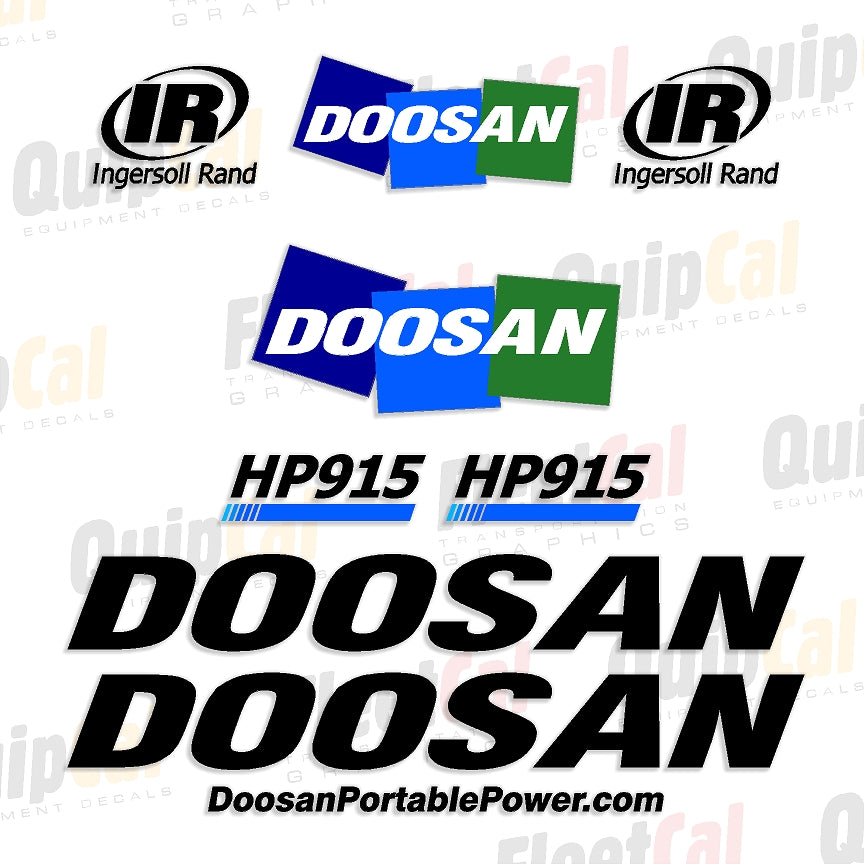 Doosan HP915 Air Compressor Marking Decal Set – Truck and Equipment Decals