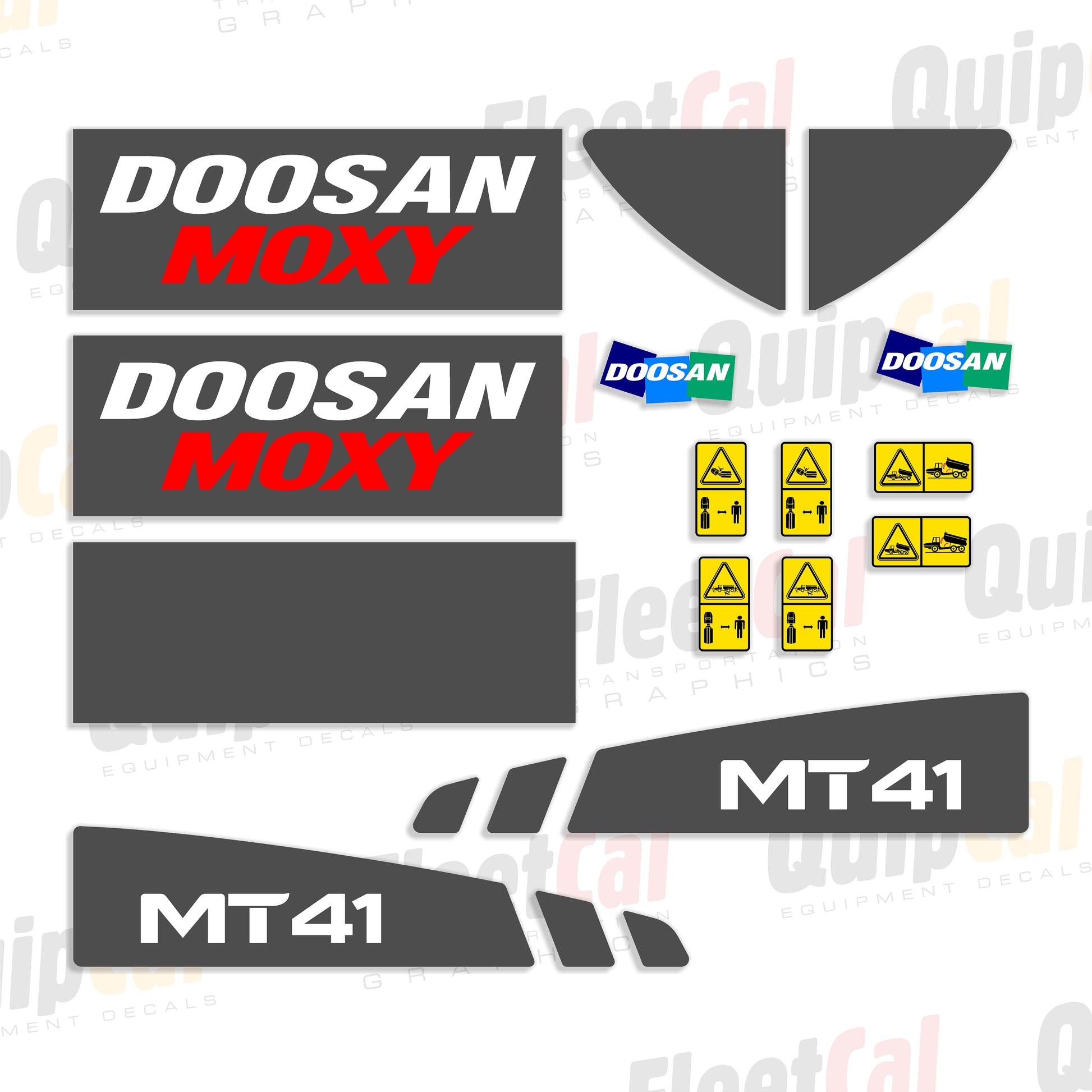 Doosan Moxy MT41 Haul Truck Marking Decal Set – Truck and Equipment Decals