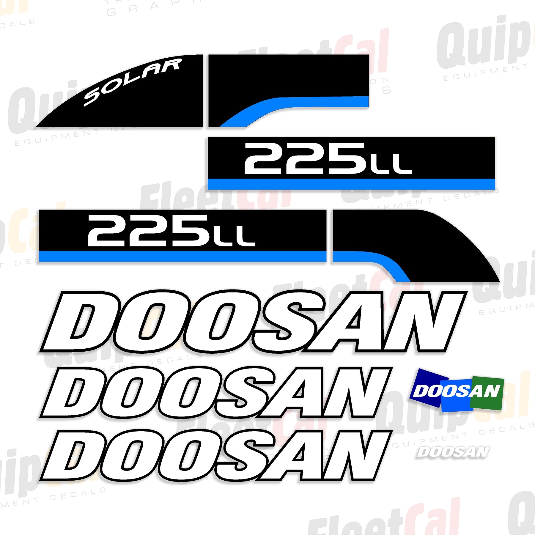 Doosan Solar 225LL Log Loader Marking Decal Set – Truck and Equipment ...