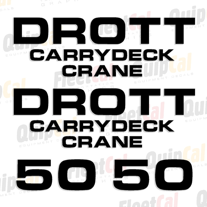 Drott 50 Carry Deck Crane Marking Decal Set – Truck and Equipment Decals