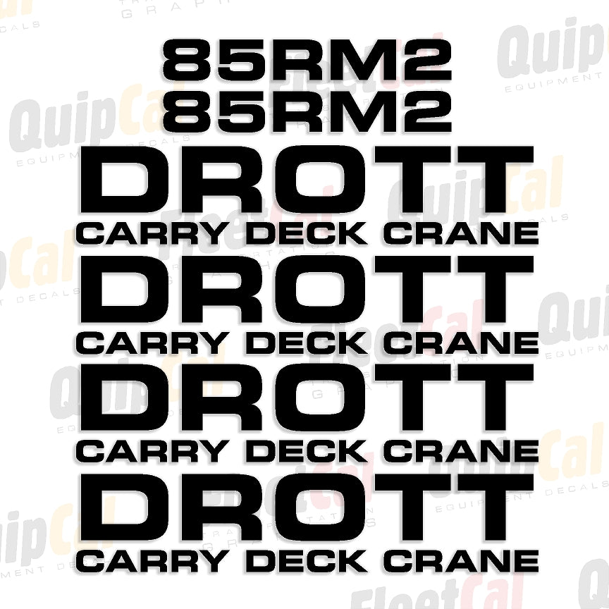 Drott 85RM2 Carry Deck Crane Marking Decal Set – Truck and Equipment Decals