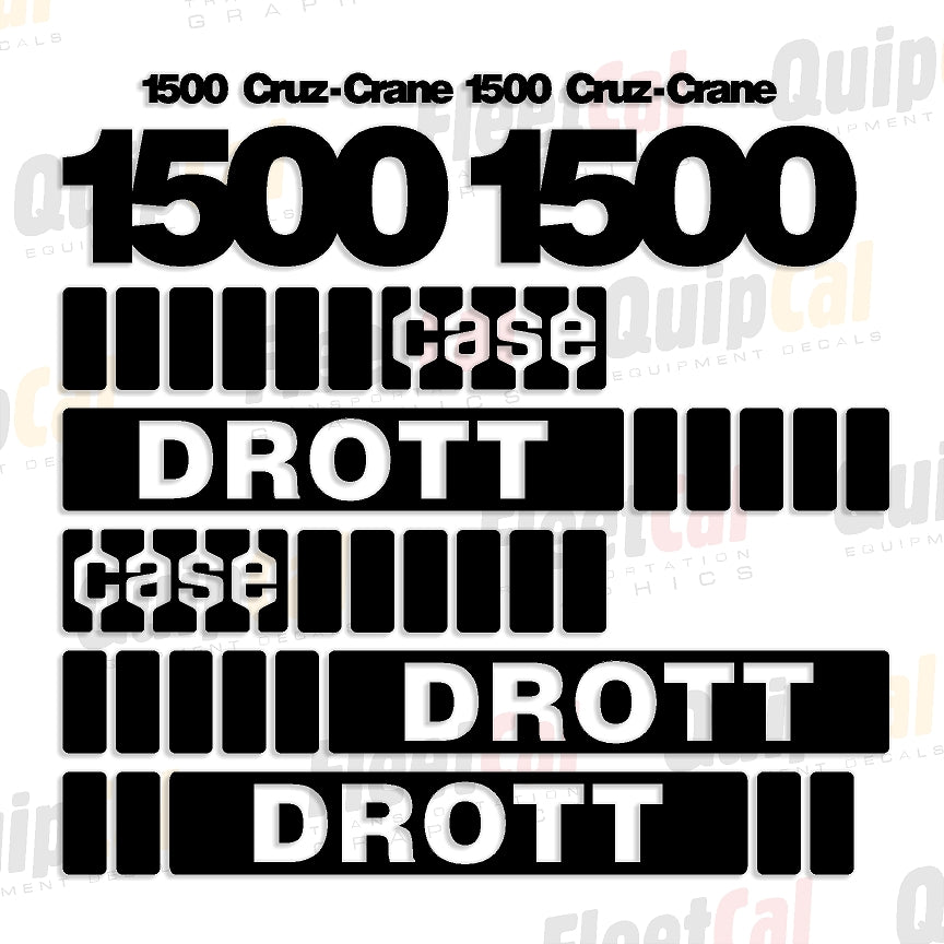 Drott 1500 Cruz-Crane Marking Decal Set – Truck and Equipment Decals