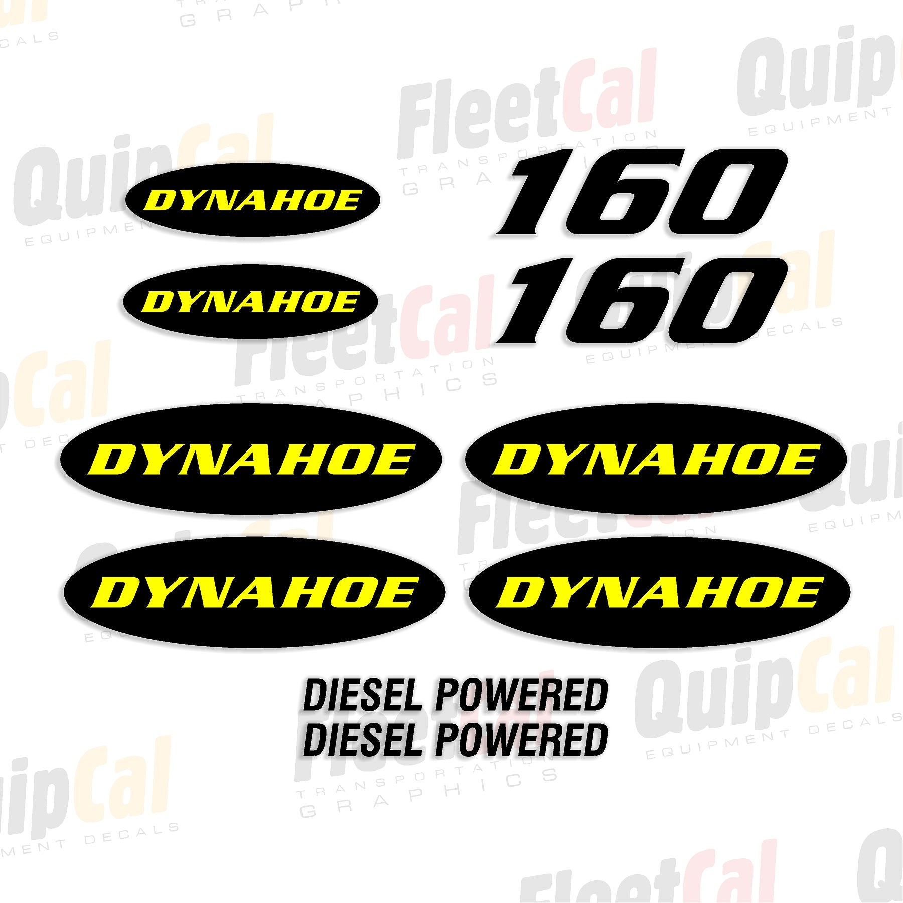 Dynahoe 160 Backhoe Marking Decal Set – Truck and Equipment Decals