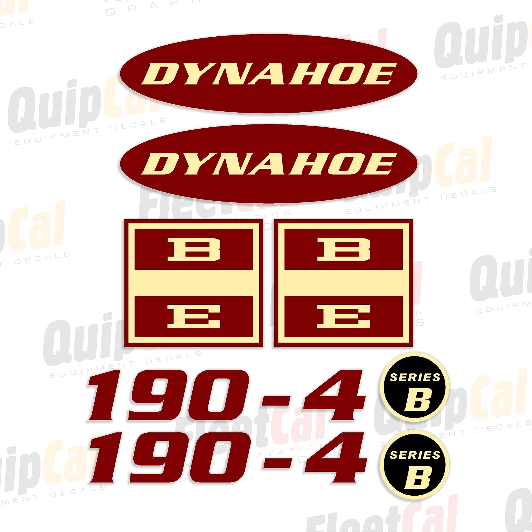 Dynahoe - Bucyrus Erie 190-4 Series B Backhoe Marking Decal Set – Truck ...