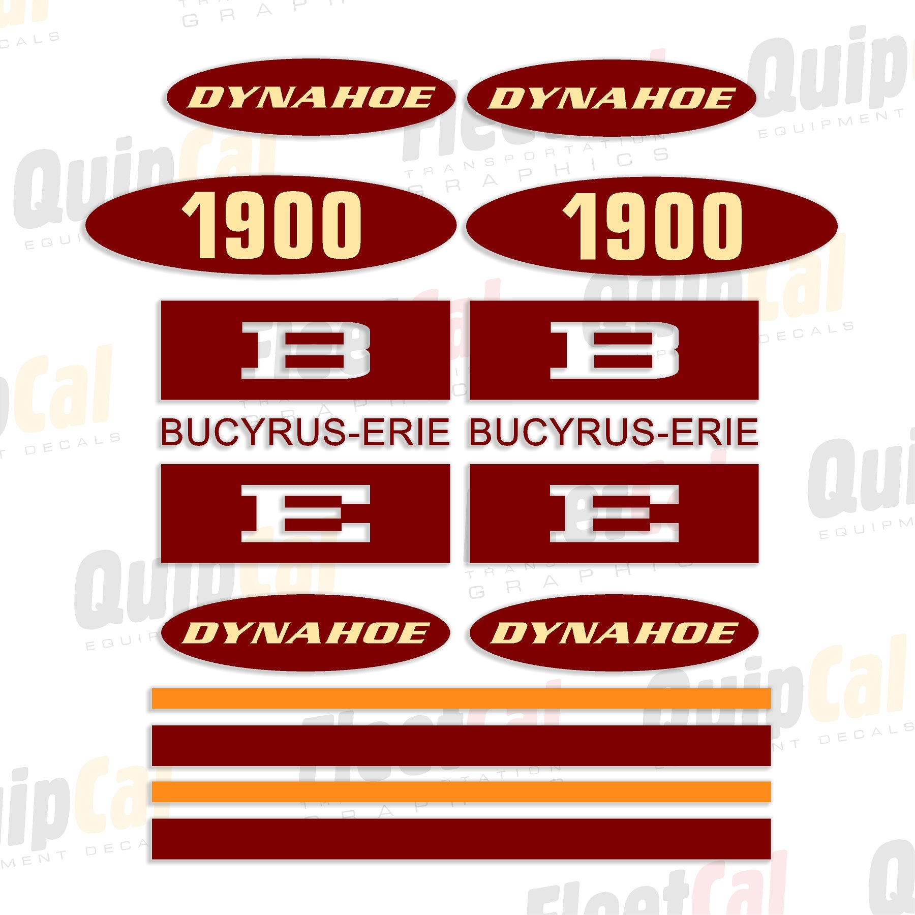 Dynahoe - Bucyrus Erie 1900 Backhoe Marking Decal Set – Truck and ...