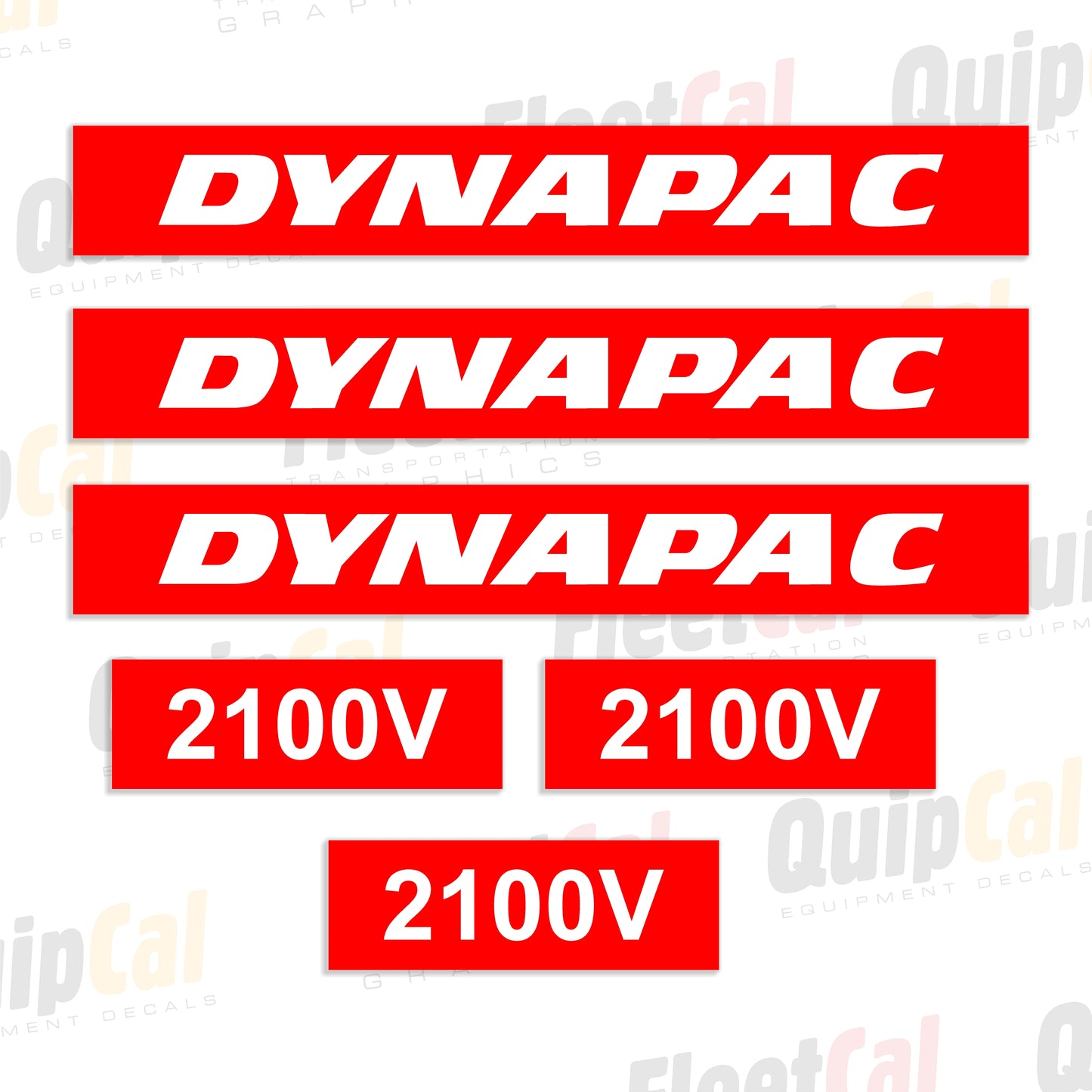 Dynapac 2100V Compact Double Drum Roller Marking Decal Set – Truck and ...
