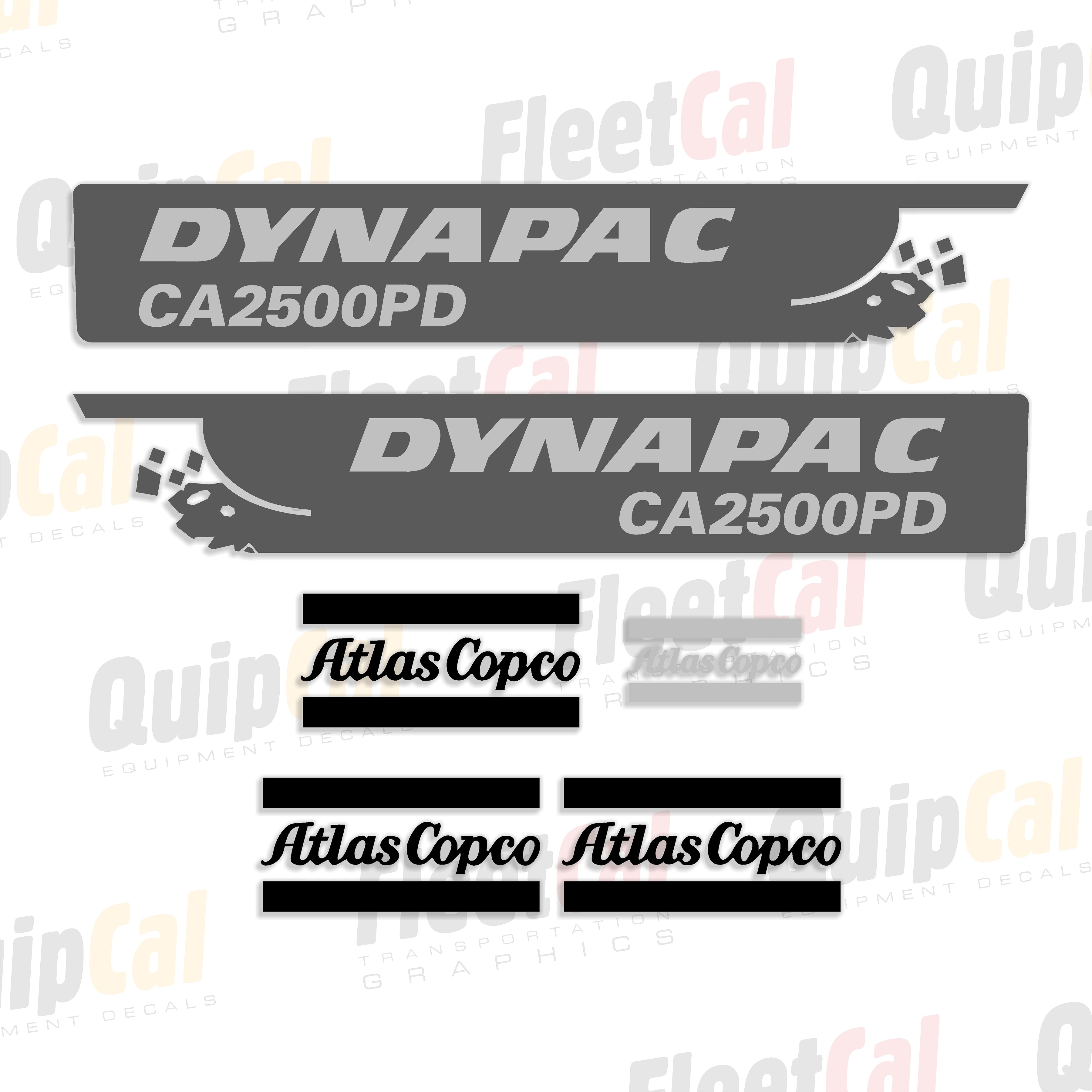 Dynapac - Atlas Copco CA2500PD Compactor Marking Decal Set – Truck and ...