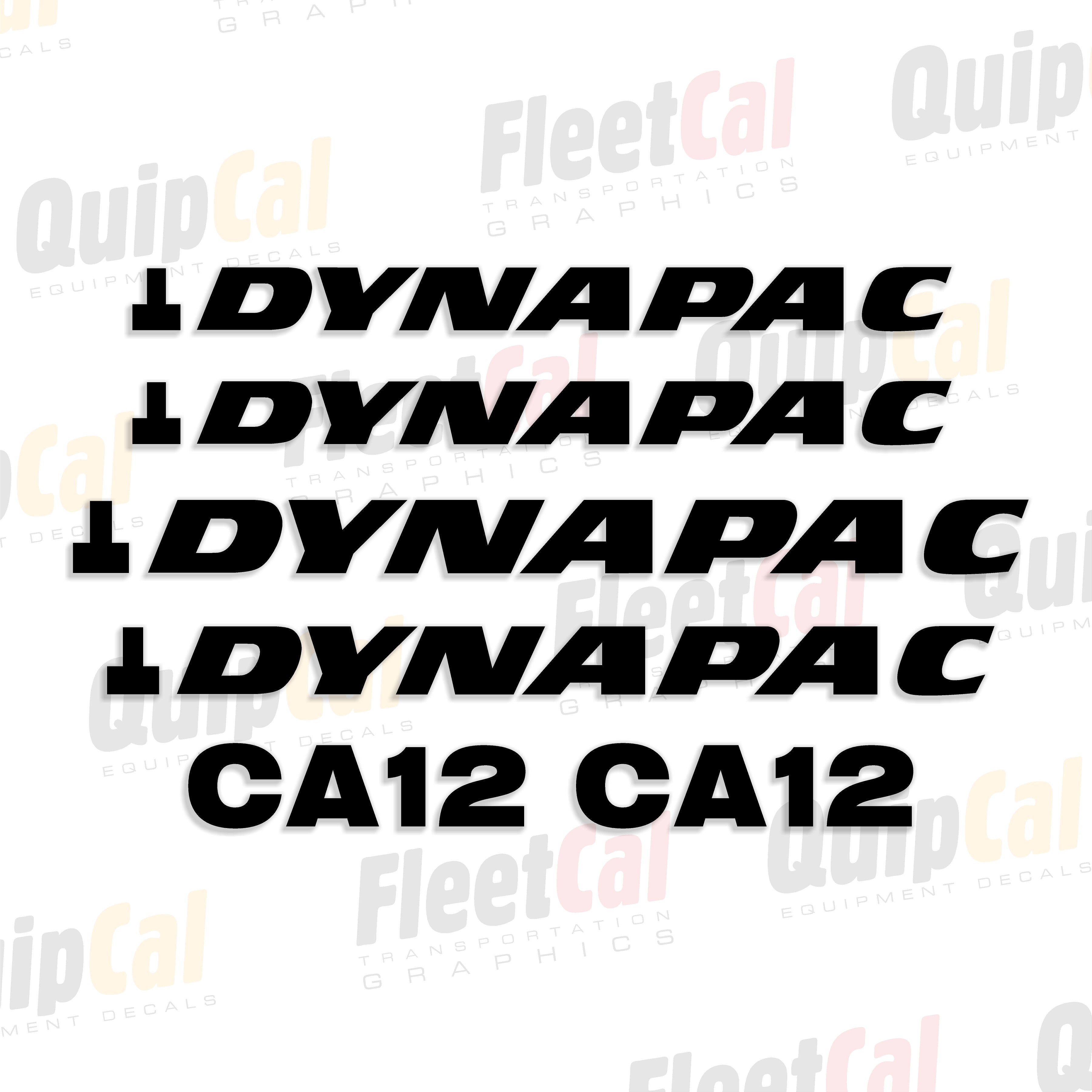 Dynapac CA12 Compactor Early Model Marking Decal Set – Truck and ...