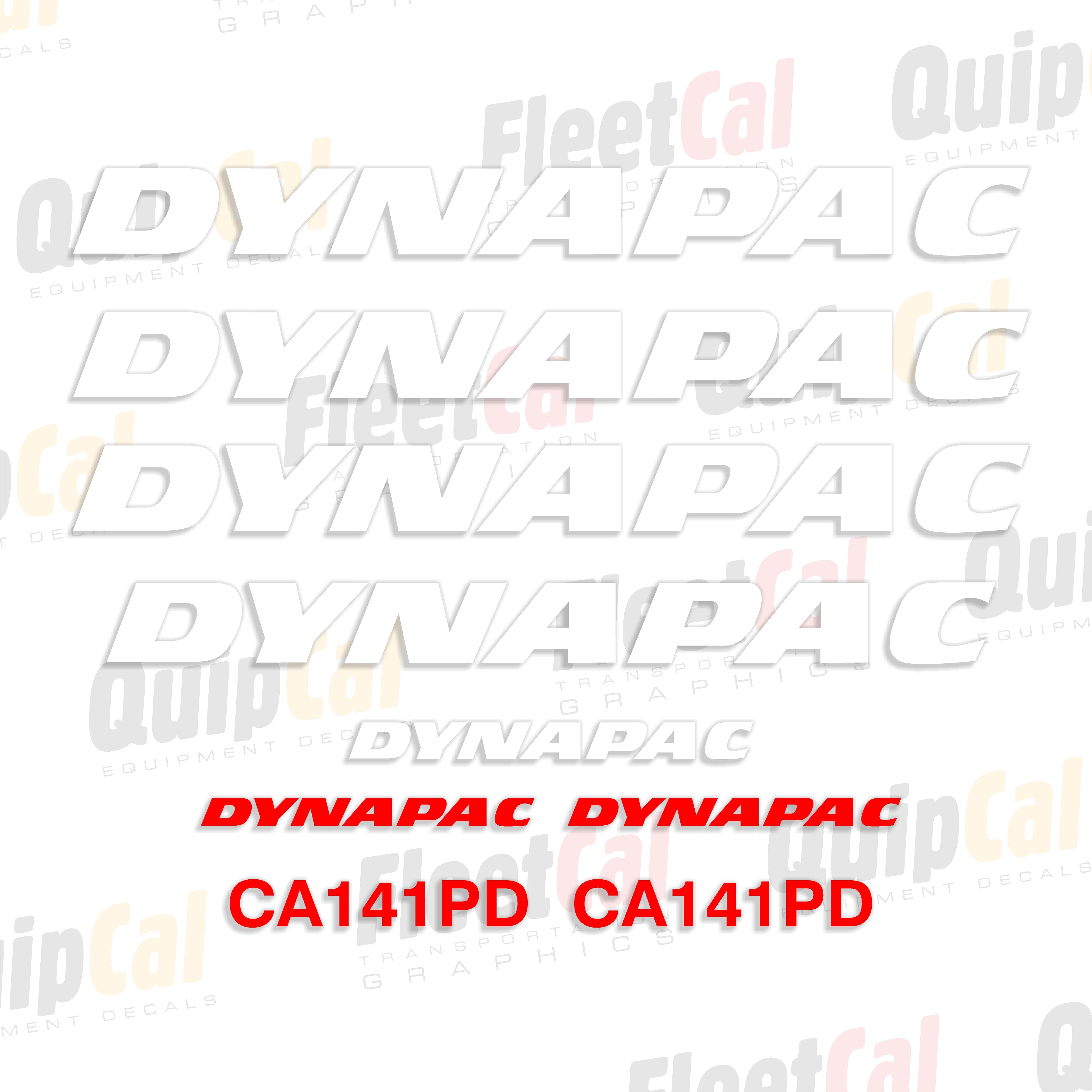 Dynapac CA141PD Compactor Marking Decal Set – Truck and Equipment Decals