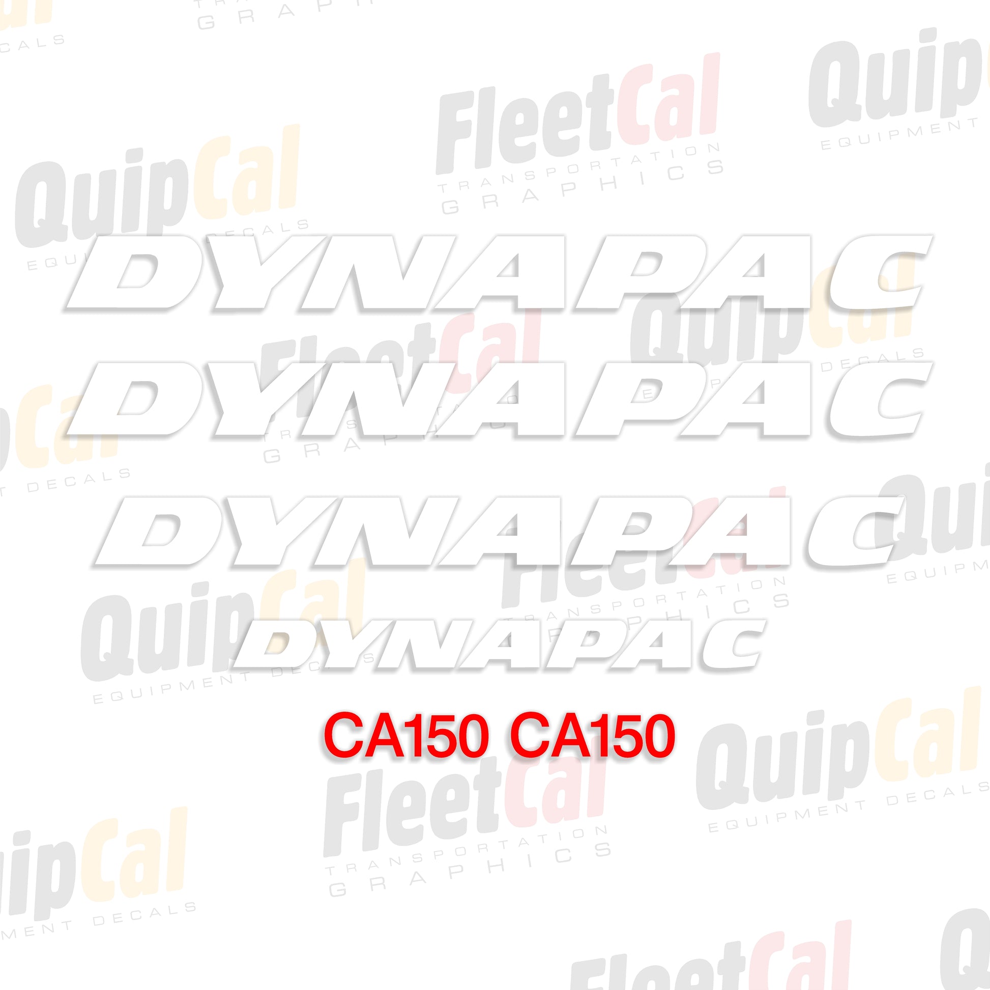 Dynapac CA150D Compactor Marking Decal Set – Truck and Equipment Decals