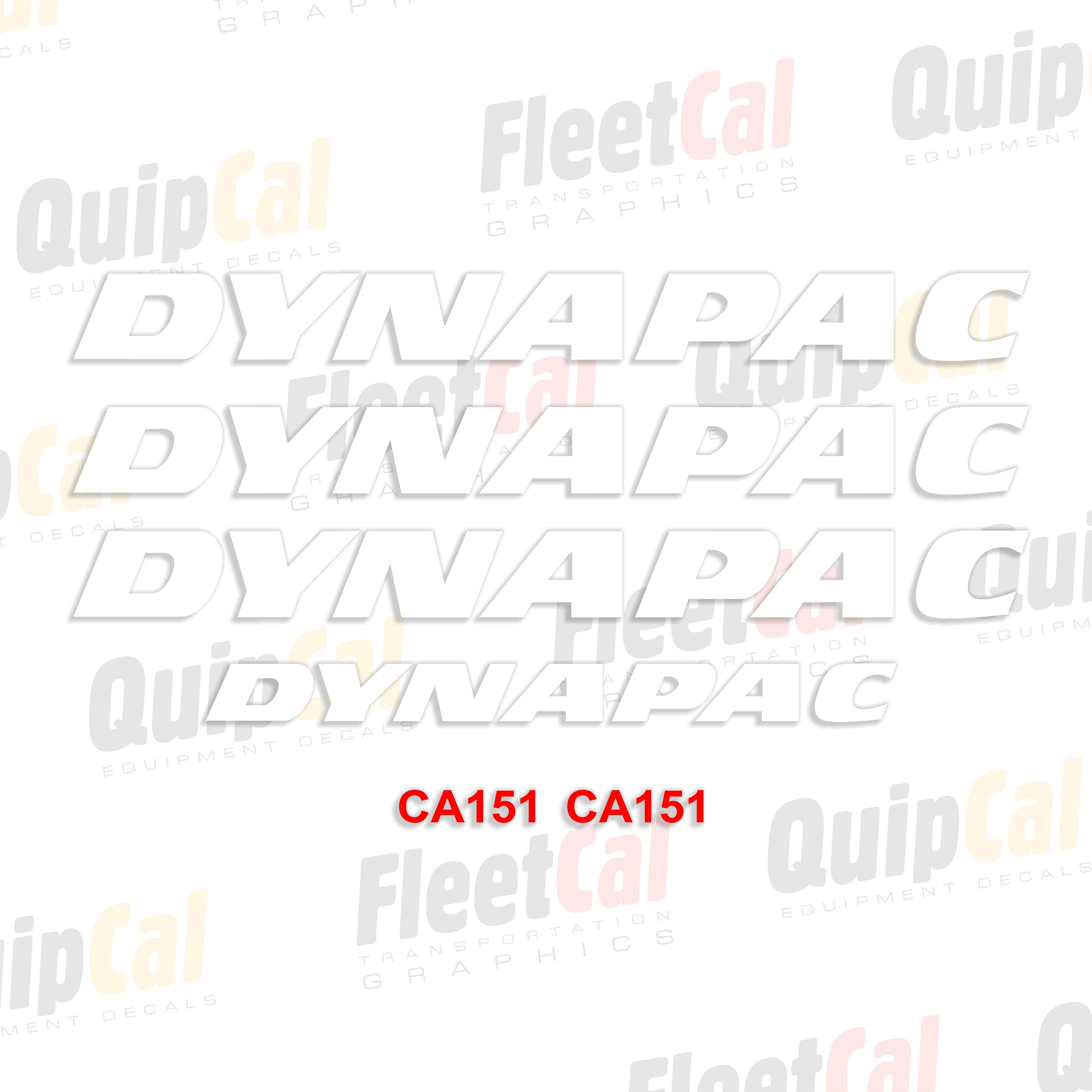 Dynapac CA151 Compactor Marking Decal Set – Truck and Equipment Decals