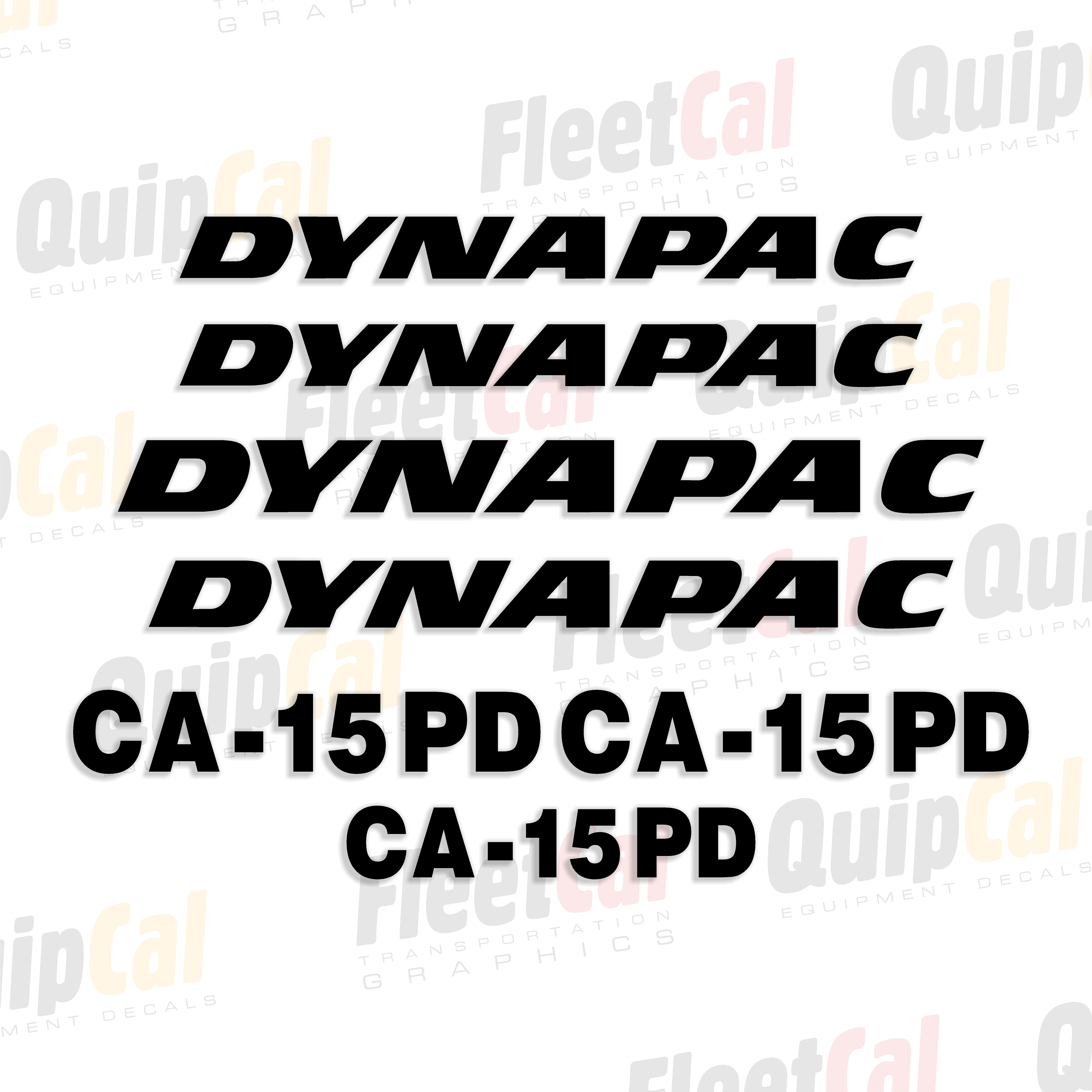 Dynapac CA15PD Compactor Marking Decal Set – Truck and Equipment Decals
