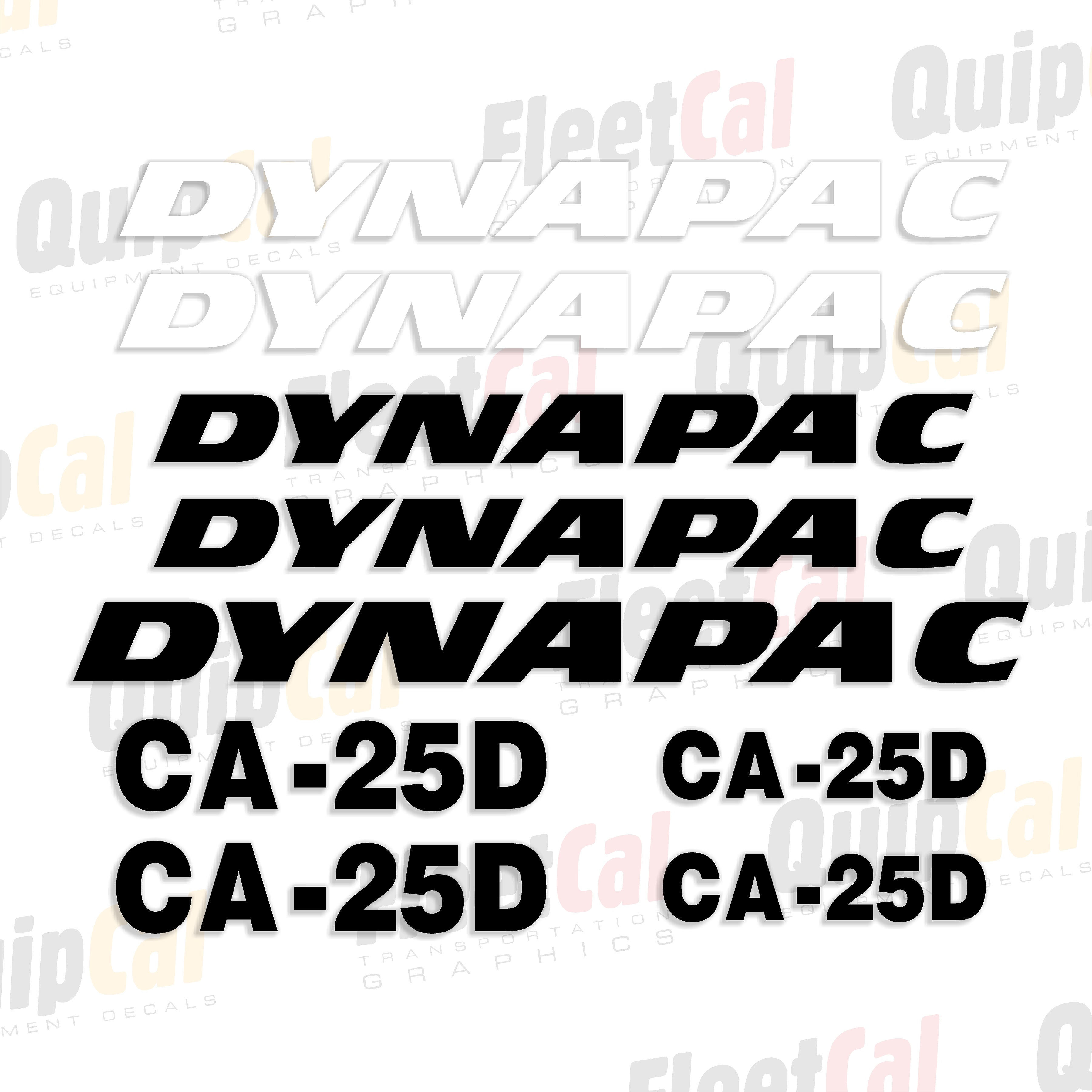 Dynapac CA25D Compactor Marking Decal Set – Truck and Equipment Decals