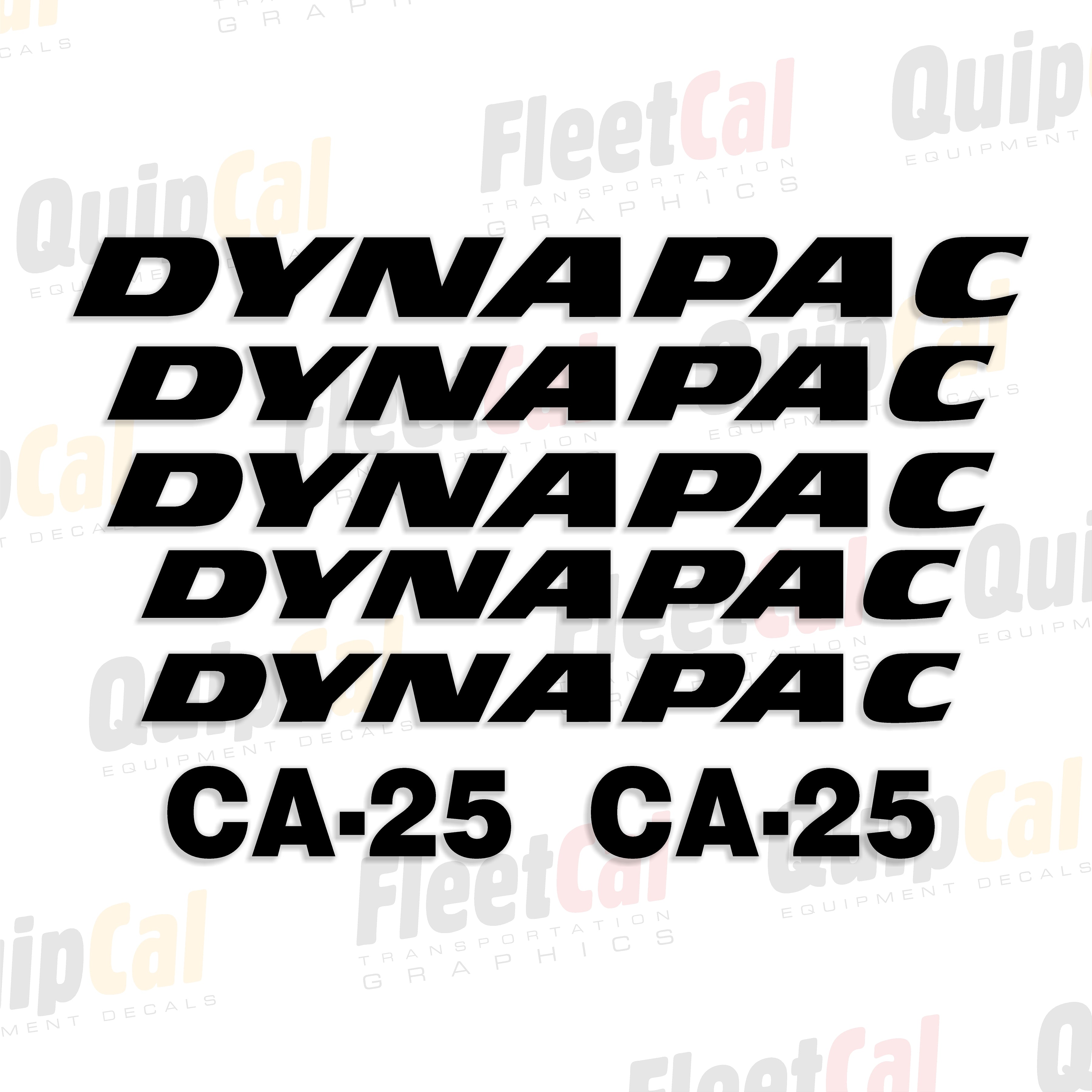 Dynapac CA25 Compactor Early Model Marking Decal Set – Truck and ...