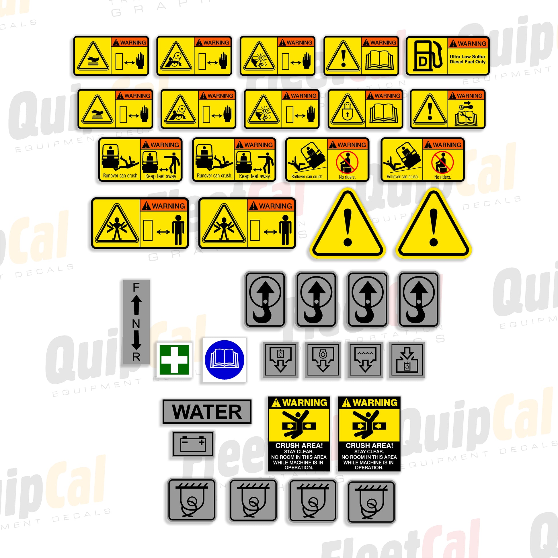 Dynapac Large Roller Compactor Safety Decal Set – Truck and Equipment ...