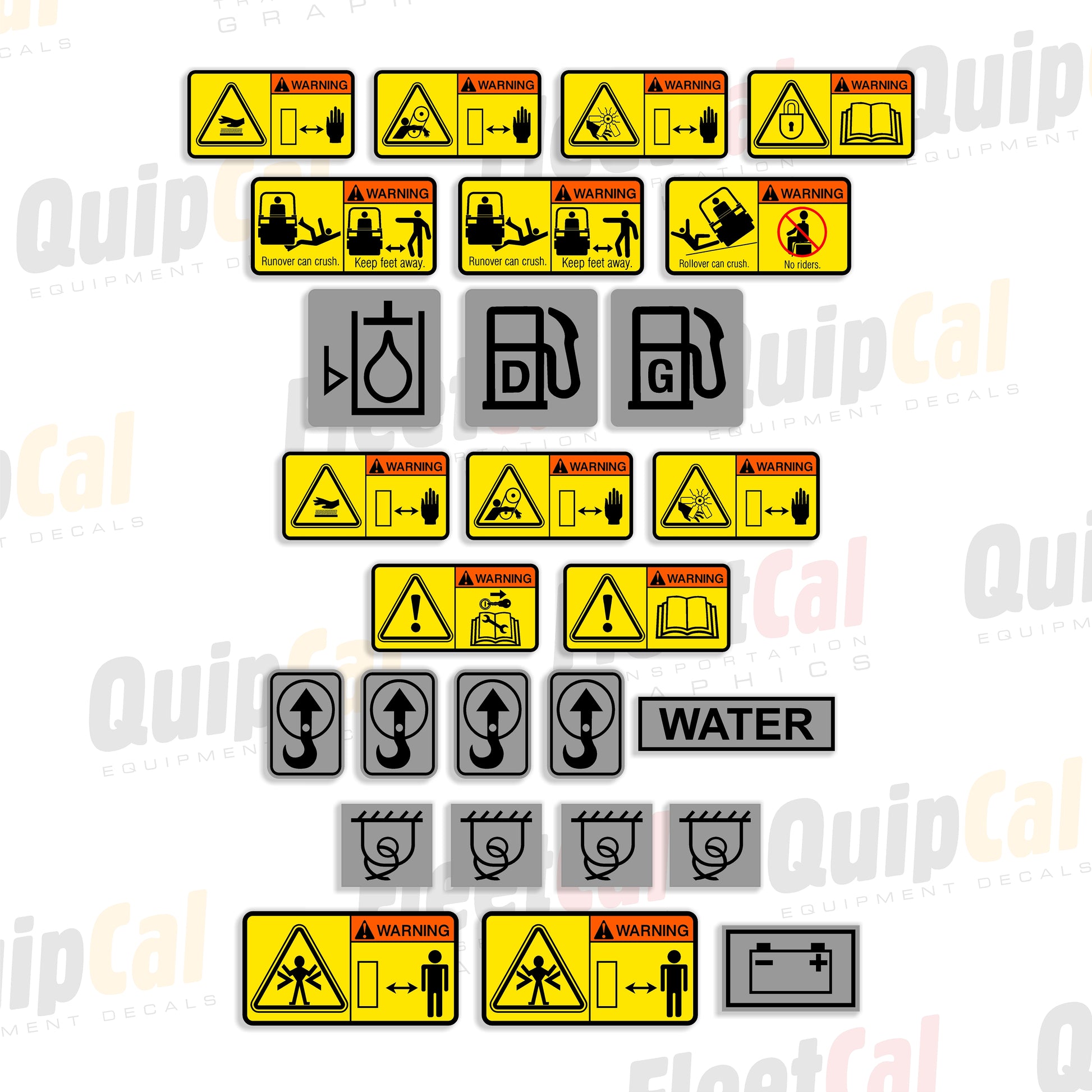 Dynapac Small Roller Compactor Safety Decal Set – Truck and Equipment ...