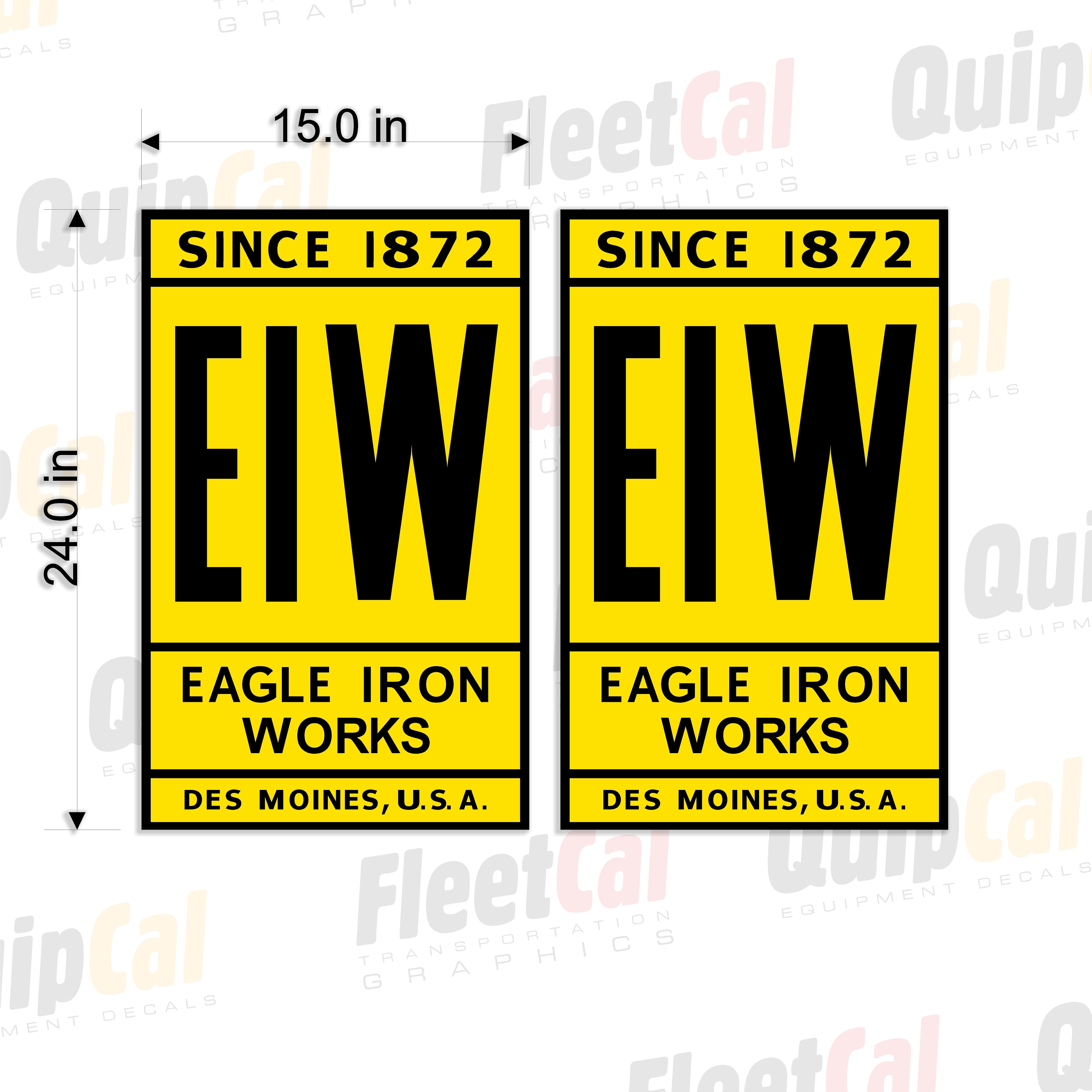 Eagle Iron Works Logo Marking Decal Set (1 PAIR) – Truck and Equipment ...