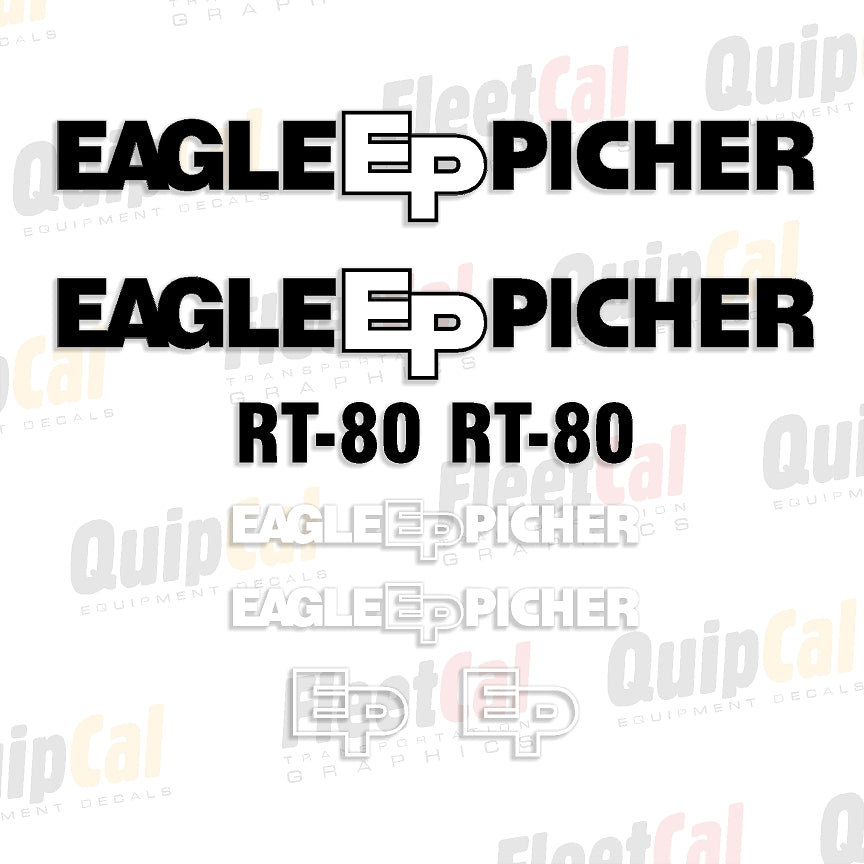 Eagle Picher RT-80 Rough Terrain Forklift Marking Decal Set – Truck and ...