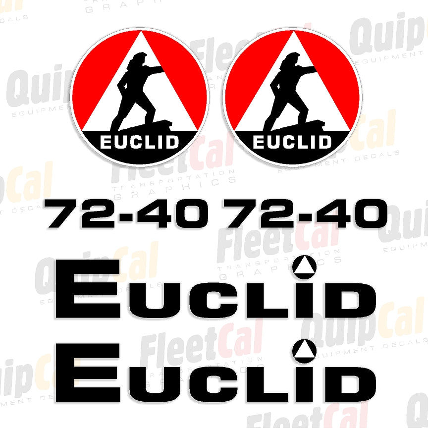 Euclid 72-40 Wheel Loader Marking Decal Set – Truck and Equipment Decals