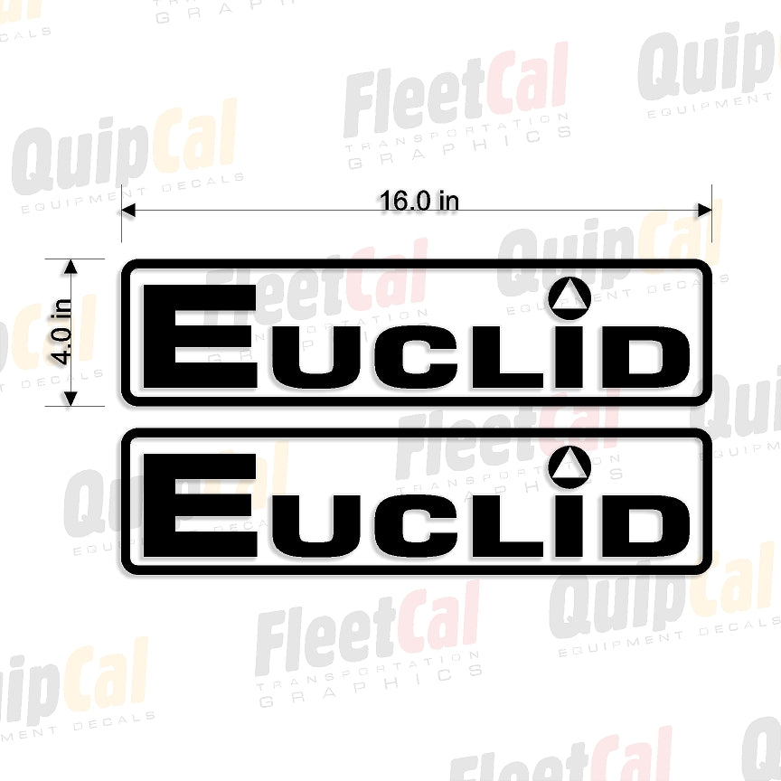 Euclid Logo Decals (1 PAIR) – Truck and Equipment Decals