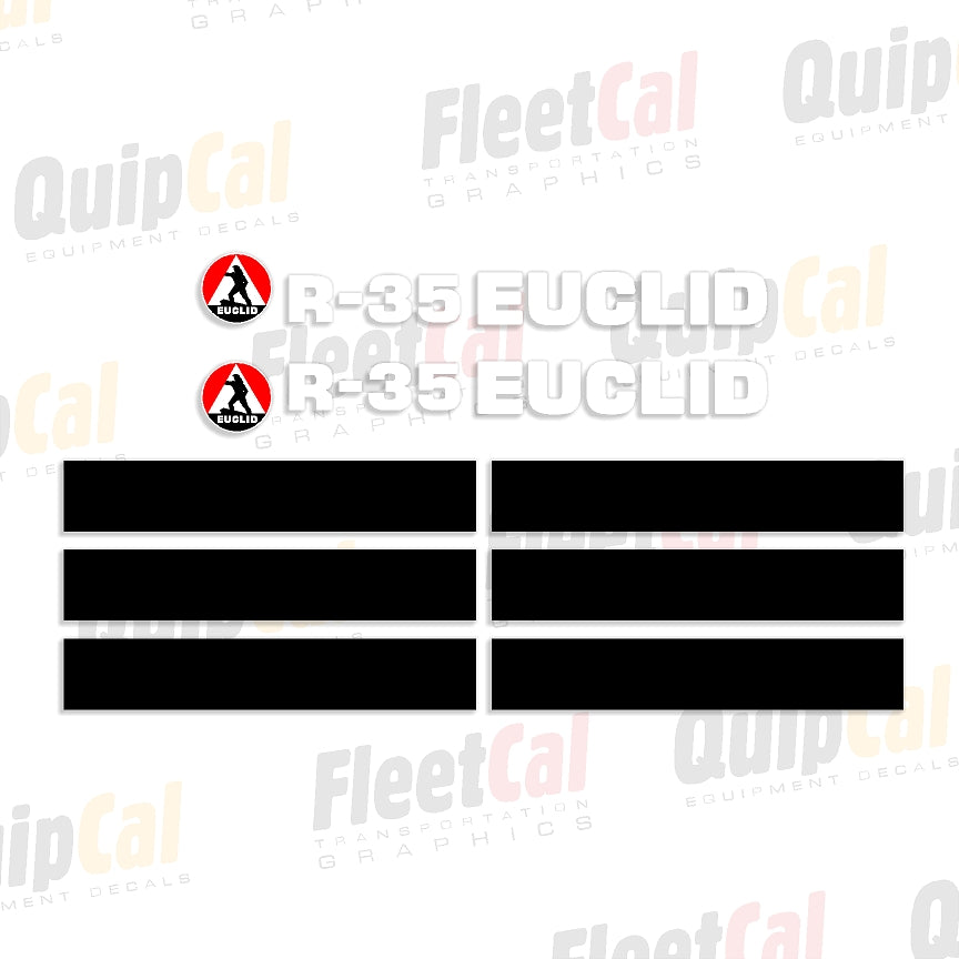 Euclid R-35 Quarry Truck With Black Stripe Marking Decal Set – Truck ...