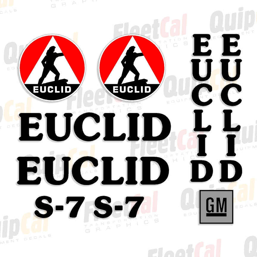 Euclid S-7 Scraper Marking Decal Set – Truck and Equipment Decals