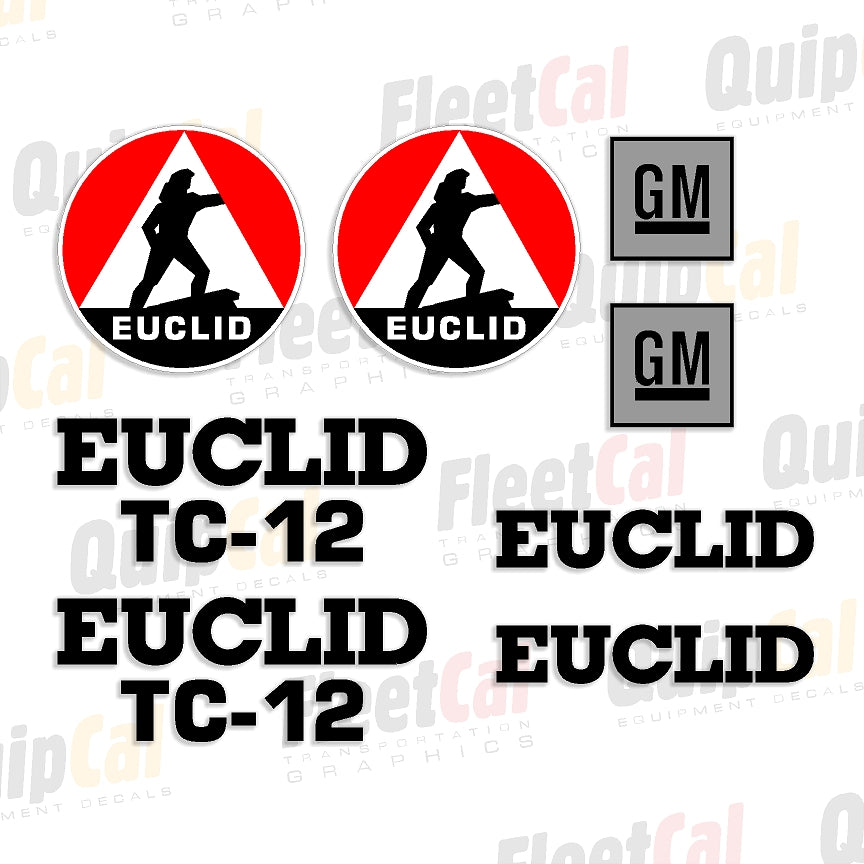 Euclid TC-12 Dozer Marking Decal Set – Truck and Equipment Decals